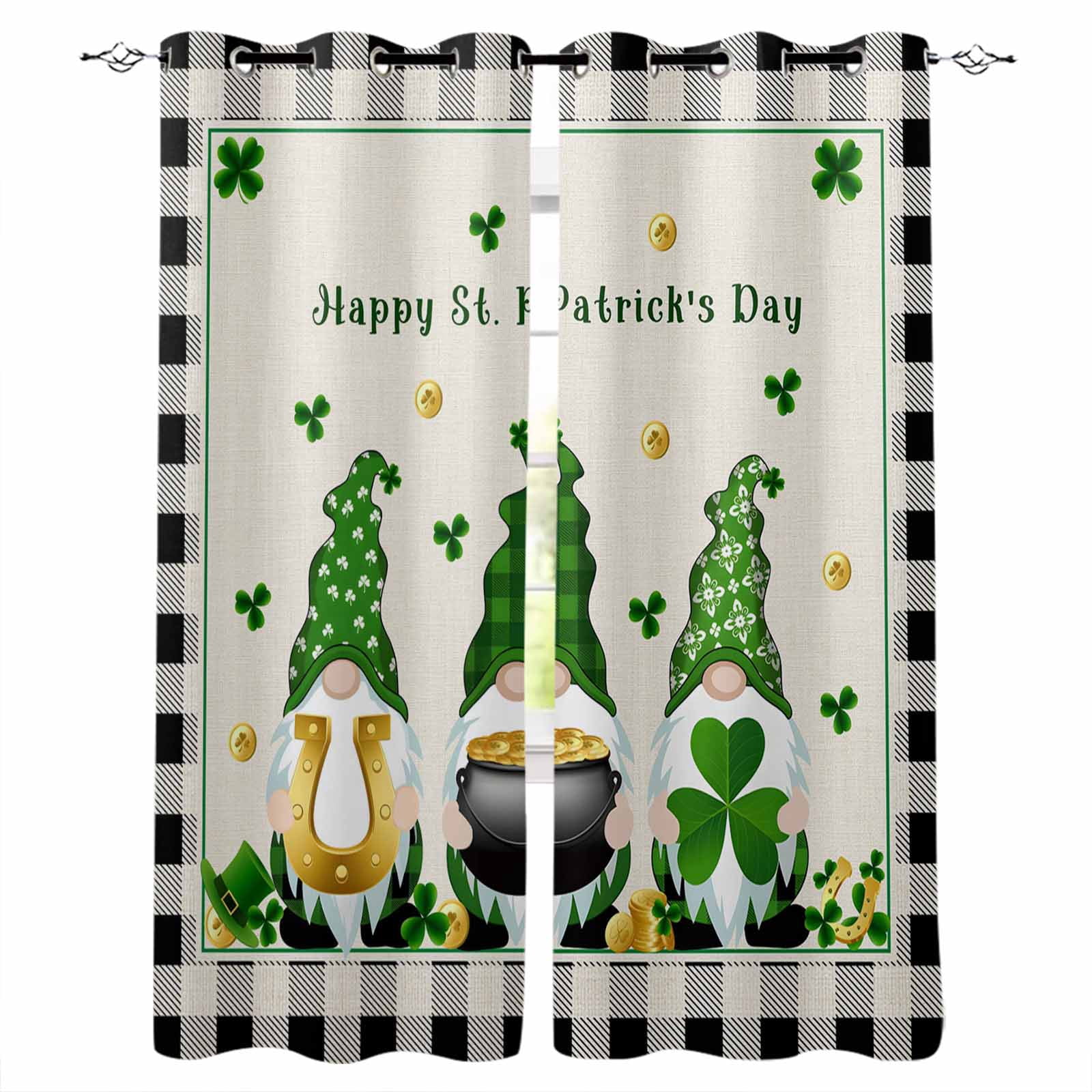 St. Patrick's Day Blackout Curtains 45 Inches Long, Kitchen Black Out ...