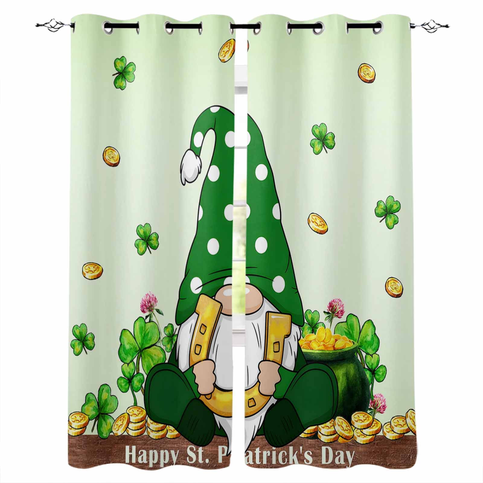 St. Patrick's Day Blackout Curtains 45 Inches Long, Kitchen Black Out ...