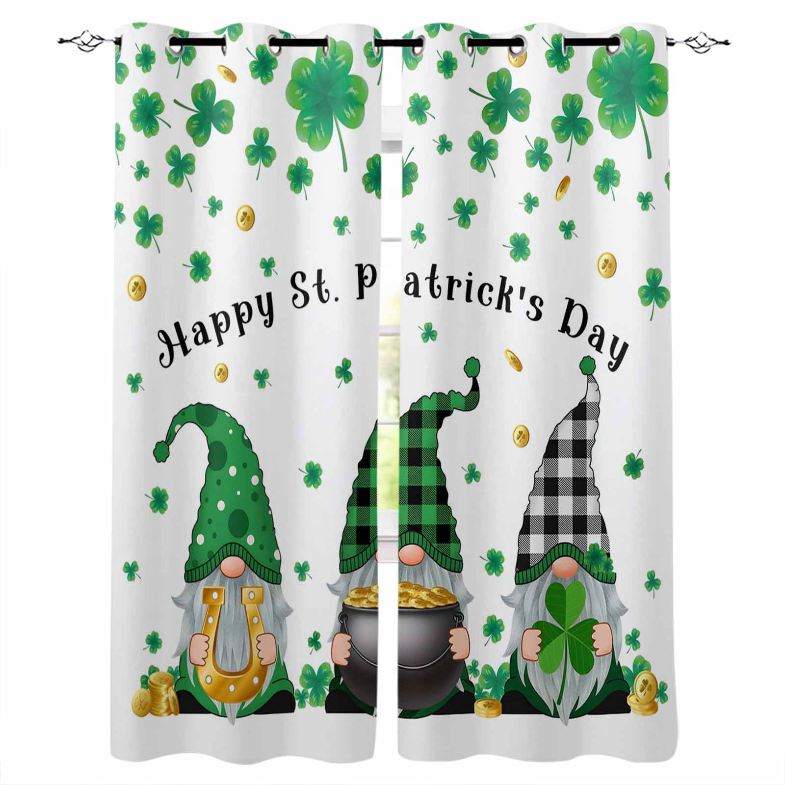 St. Patrick's Day Blackout Curtains for Bedroom - 84 Inch Long Light ...