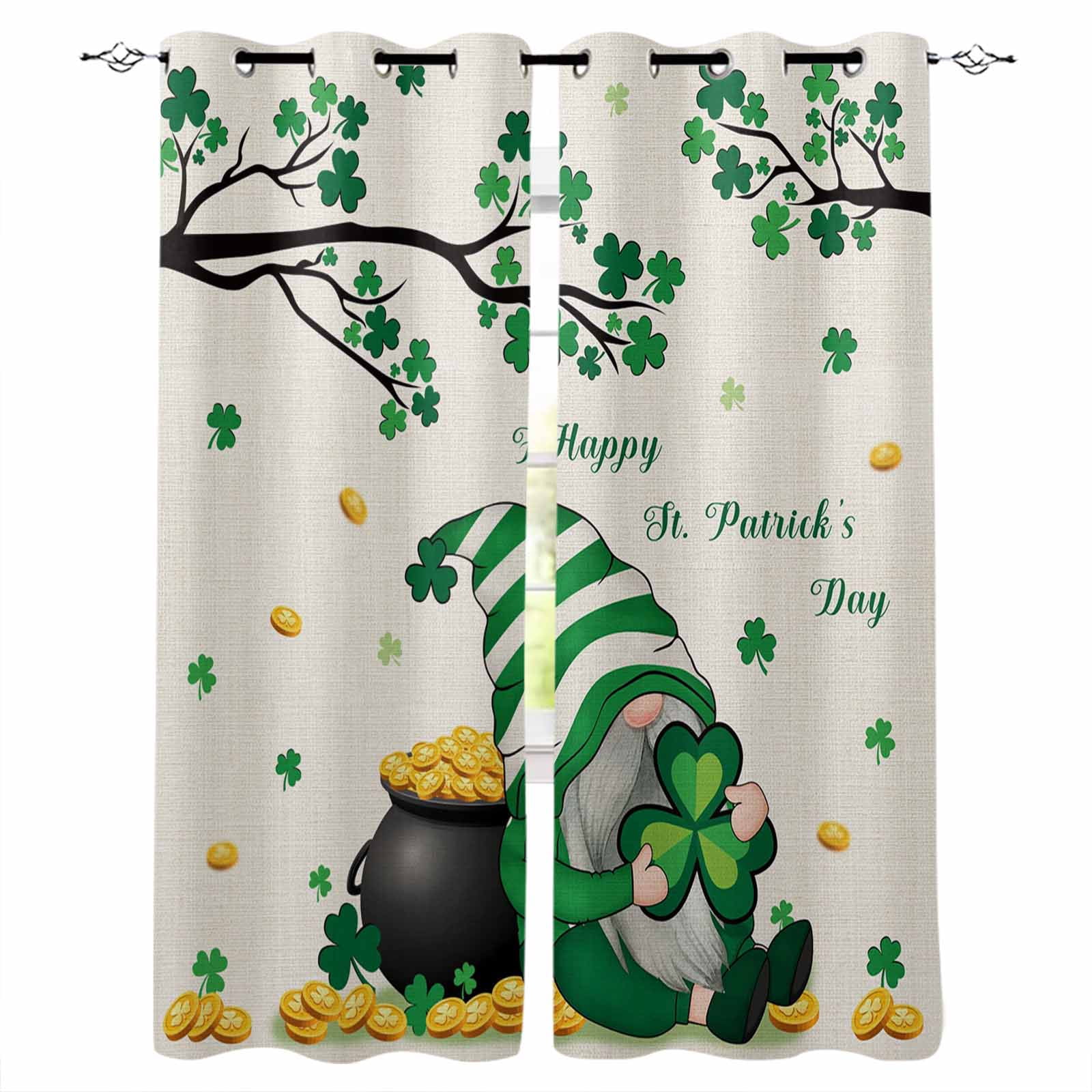 St. Patrick's Day Blackout Curtains for Bedroom/Living Room, Thermal ...