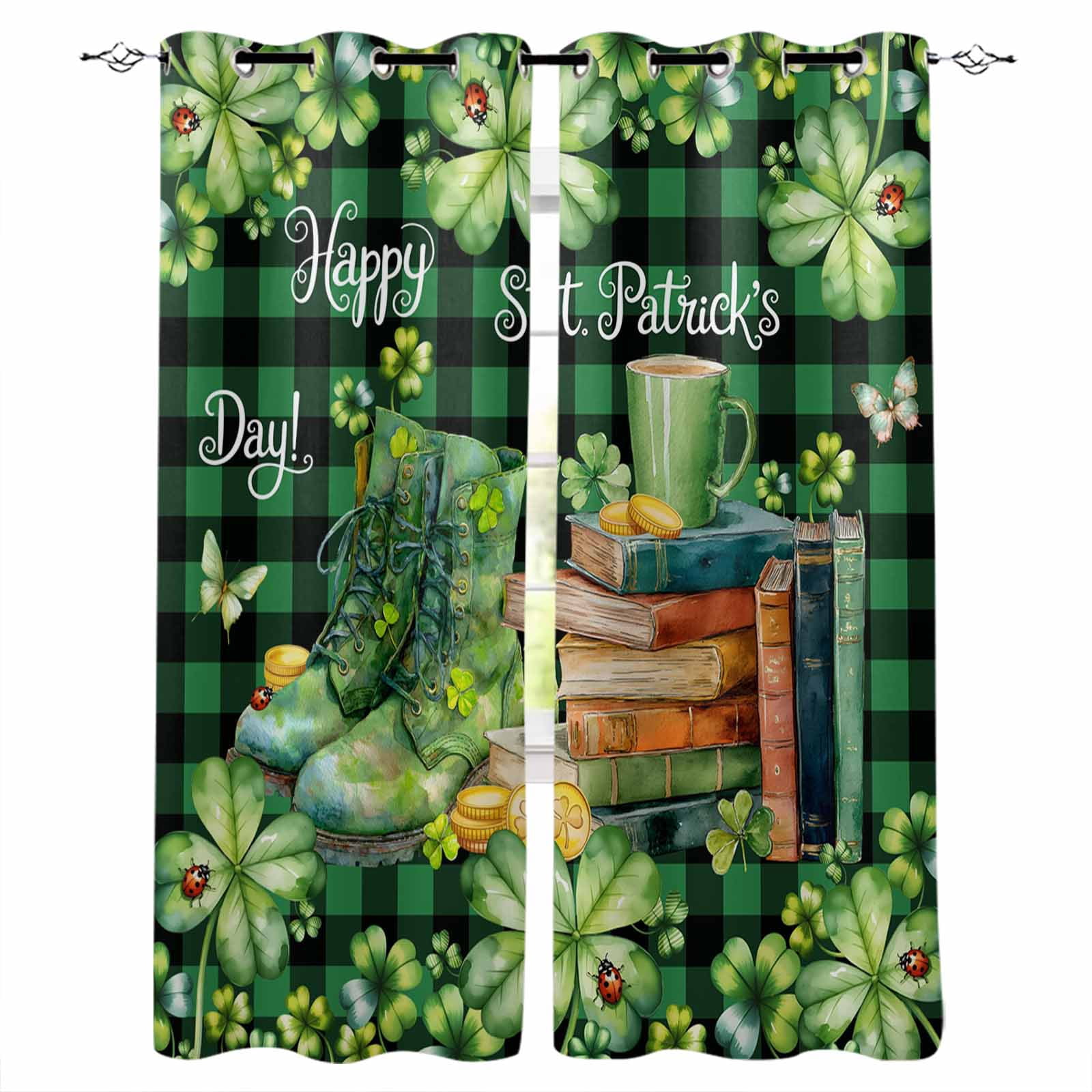 St. Patrick's Day Blackout Curtains for Bedroom, Thermal Insulated ...