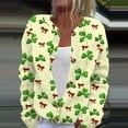 St. Patrick's Day Cardigan for Women Long Sleeve Button Down Shamrock ...
