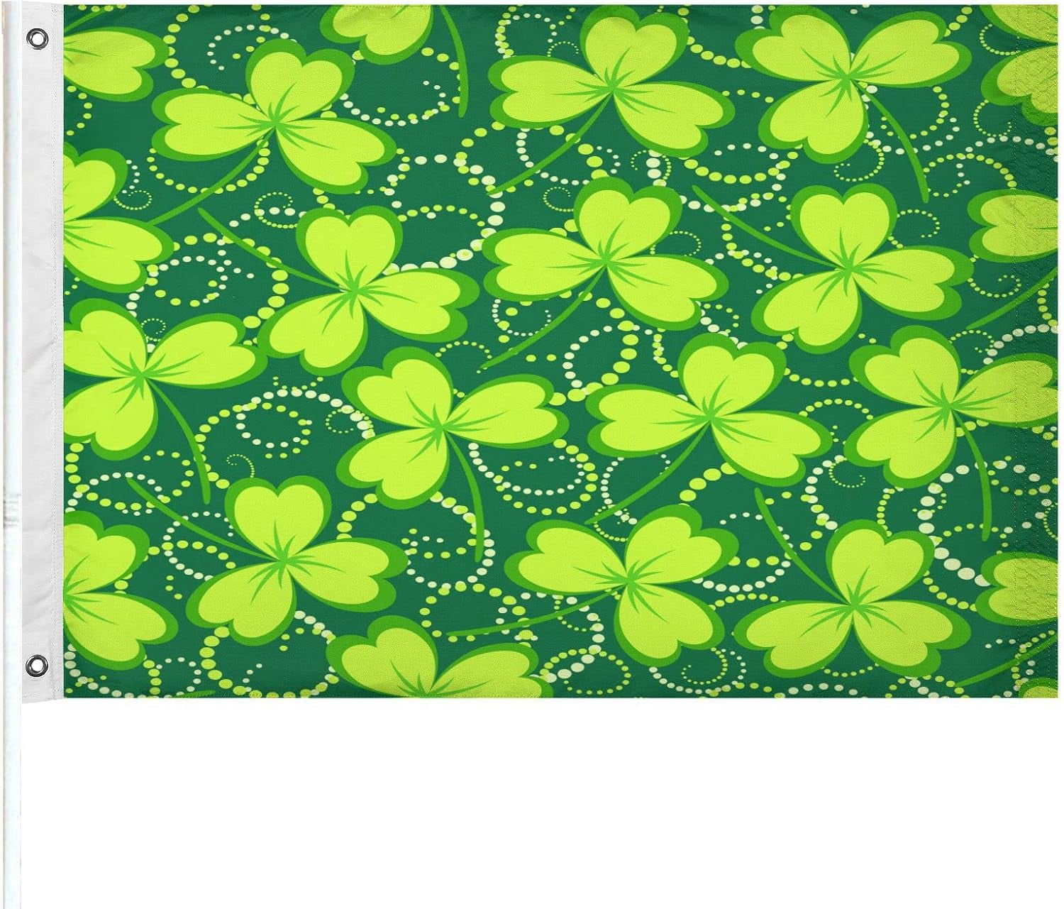 St. Patrick's Day Clover Flag Outdoor Garden Flag for Outside Funny ...