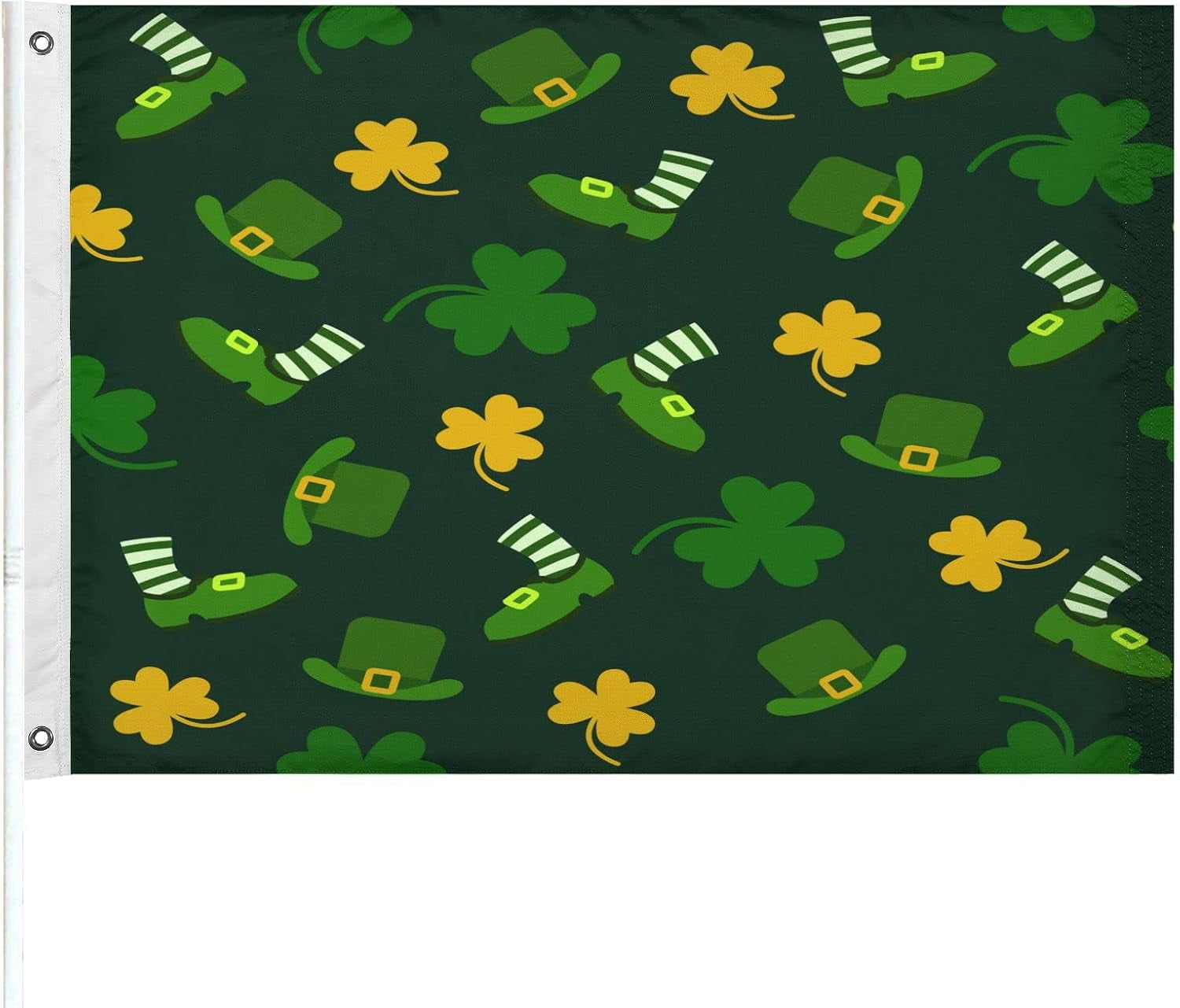 St Patrick's Day Clover Flag Outdoor Garden Flag for Outside Funny ...
