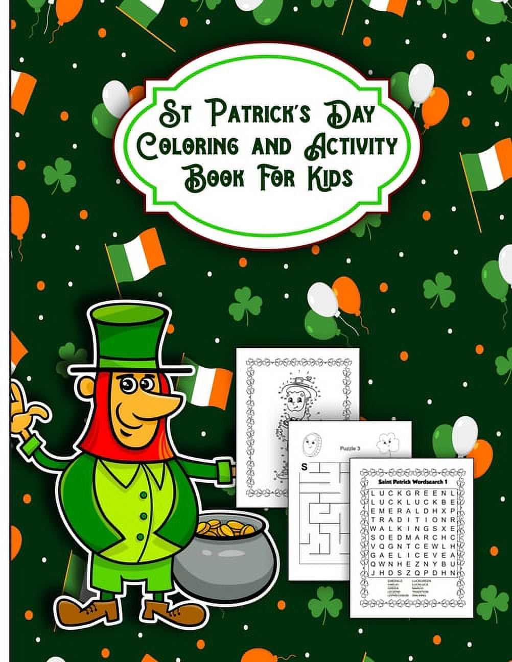 St. Patrick's Day Coloring and Activity Book for Kids: Fun Workbook ...