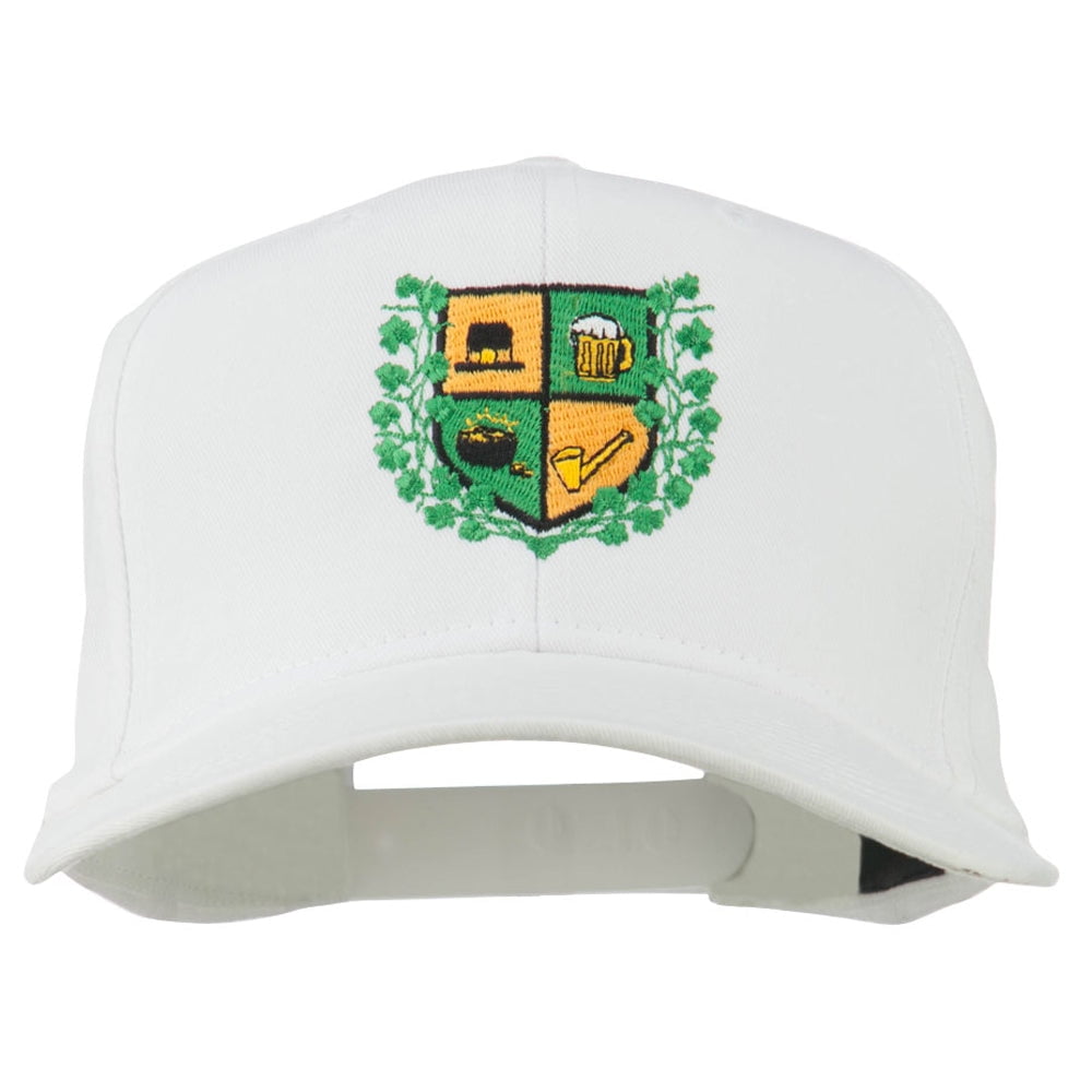 St Patrick's Day Crest Embroidered Cap - White OSFM - Walmart.com