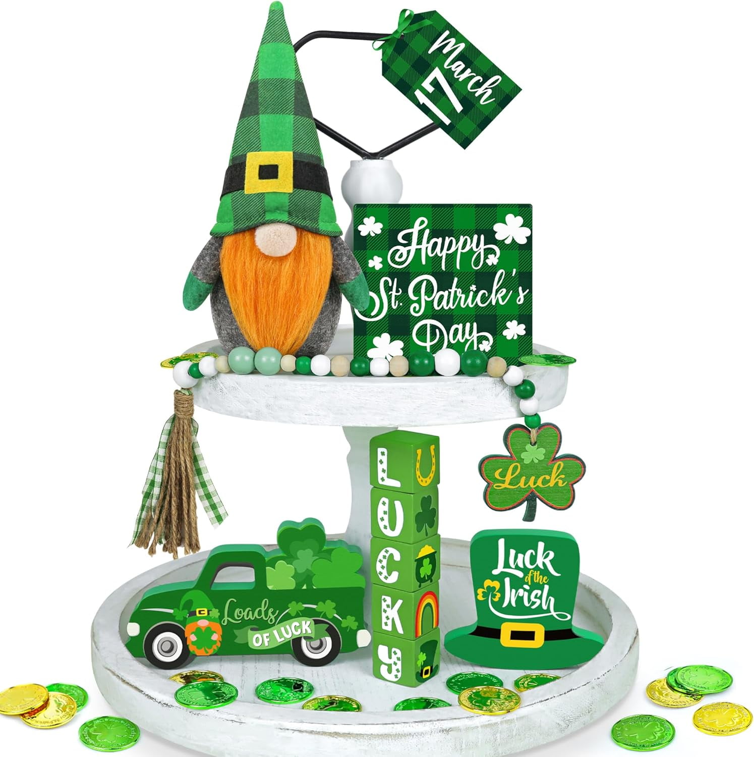 St. Patrick's Day Decoration, 12 St. Patrick's Day Layered Tray ...