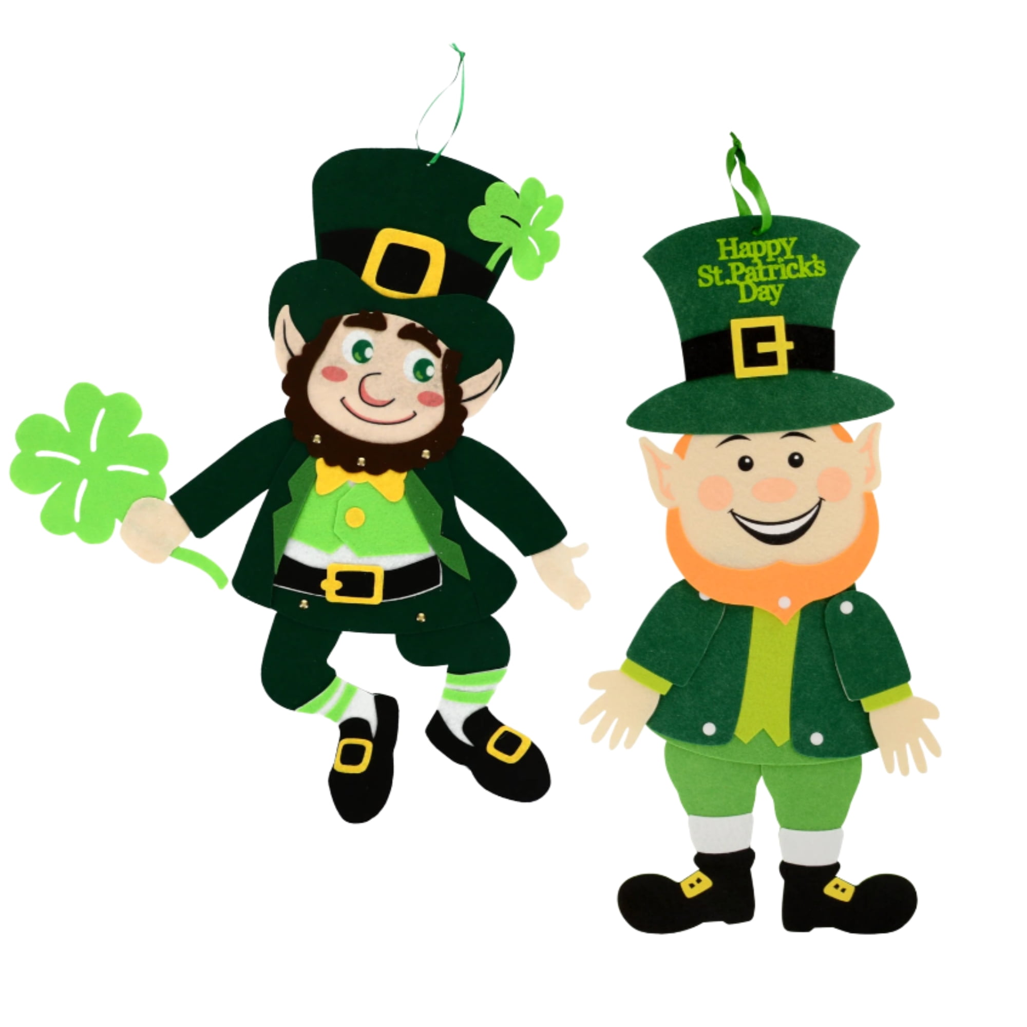 St Patrick's Day Decoration Jointed Felt Leprechaun Hanging Decor ...