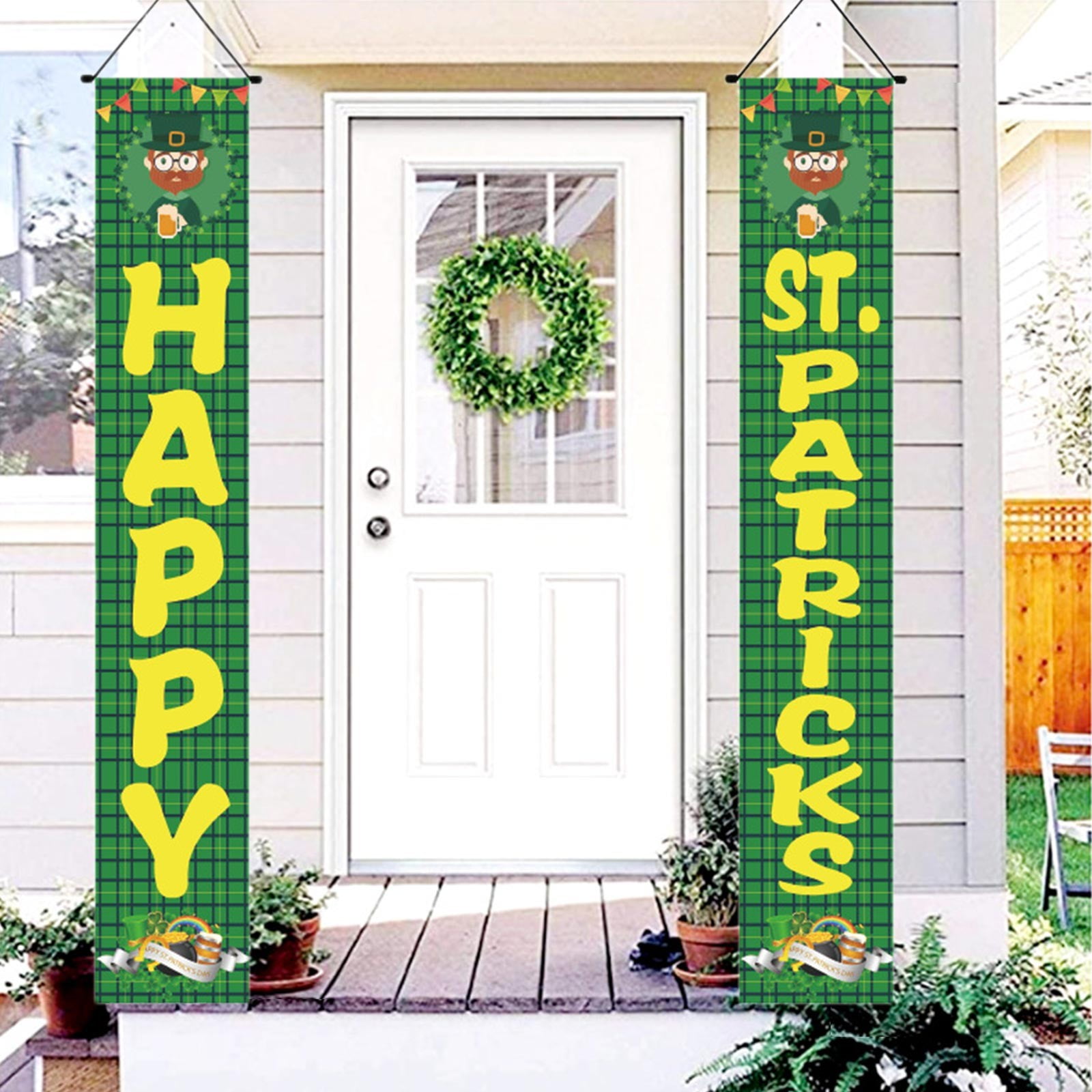 St. Patrick's Day Decorations Outdoor Yard Couplets Decorated Curtain ...