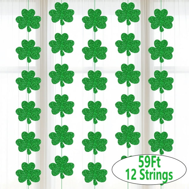 St. Patrick’s Day Decorations Shamrock Garland Clover String Garland ...