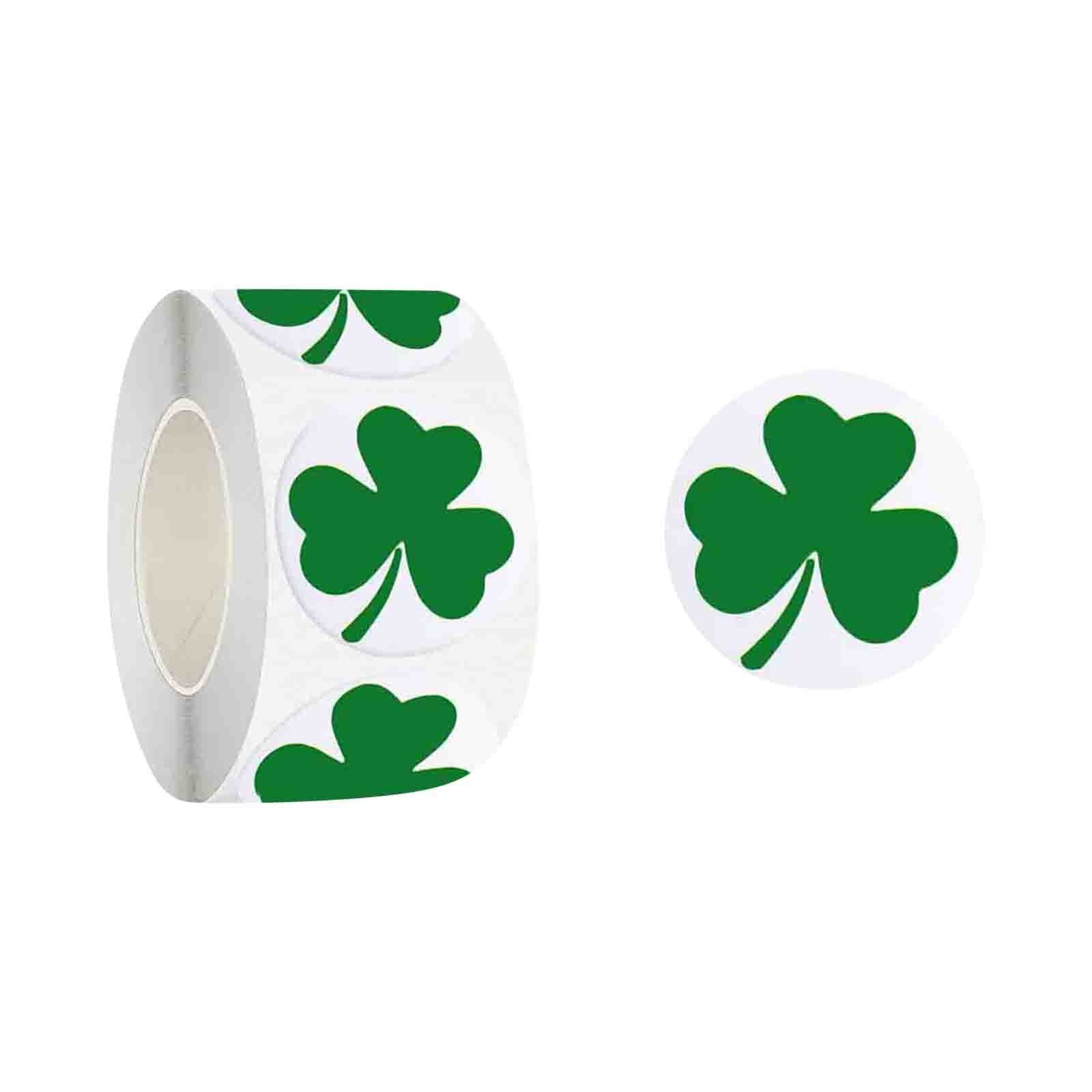 St. Patrick's Day Decorations Sticker Green Shamrock Self-Adhesive ...