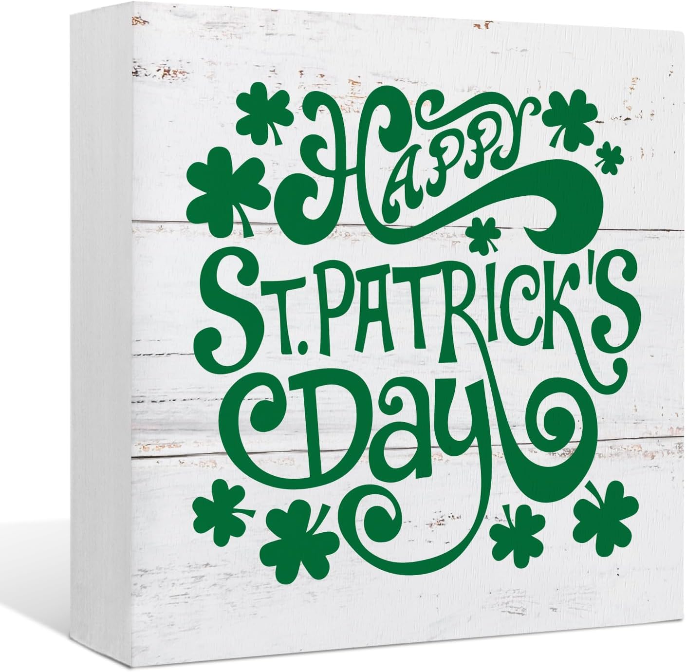 St.Patrick's Day Decorations Wooden Box Sign Happy St.Patrick's Day ...