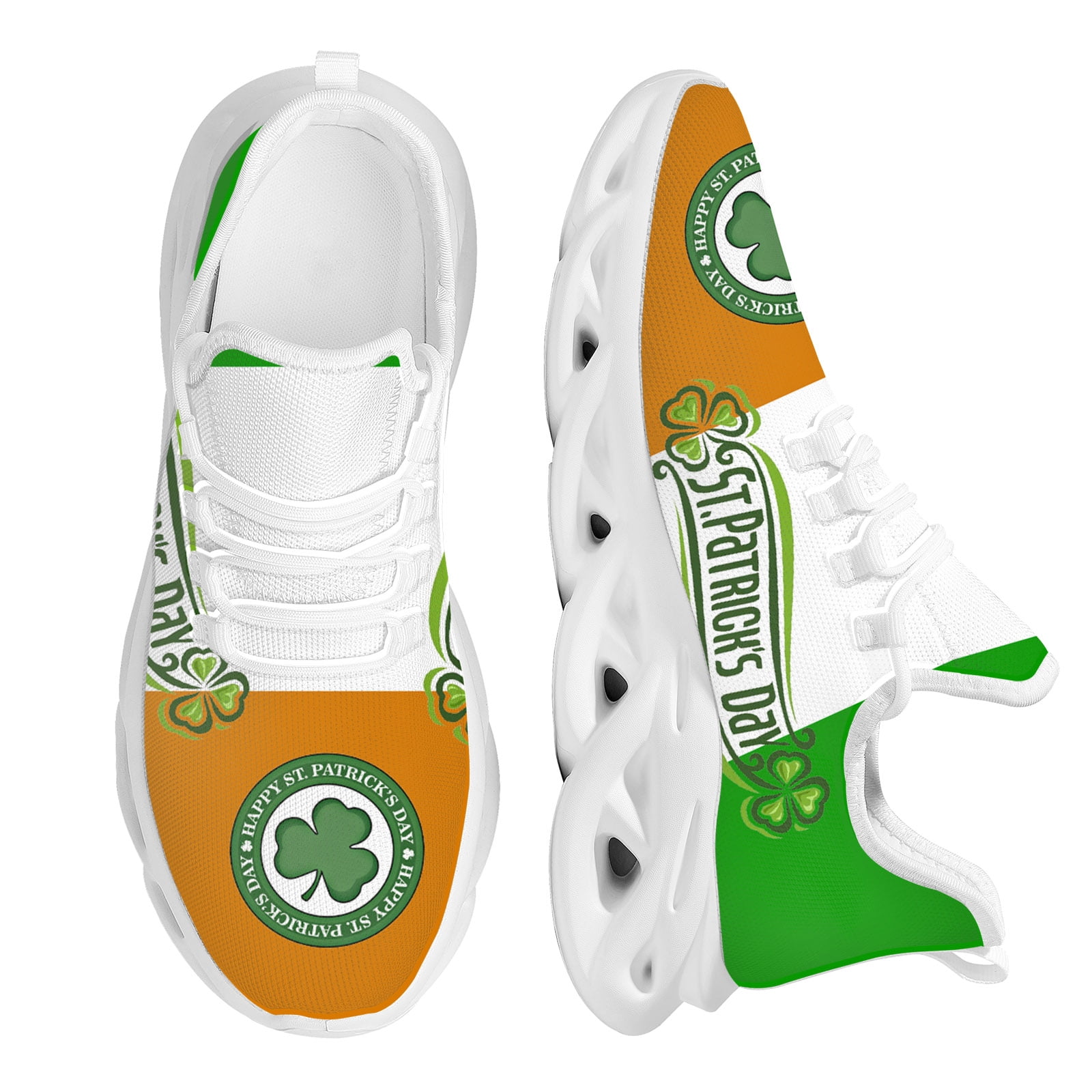 St. Patrick's Day Design Casual Sneakers for Women Non-Slip Platform ...
