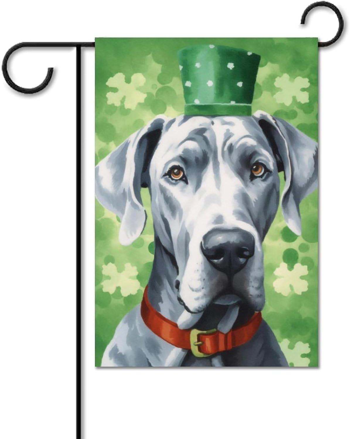 St. Patrick's Day Dog Garden Flags Great Dane Dog Flag Double Sided ...