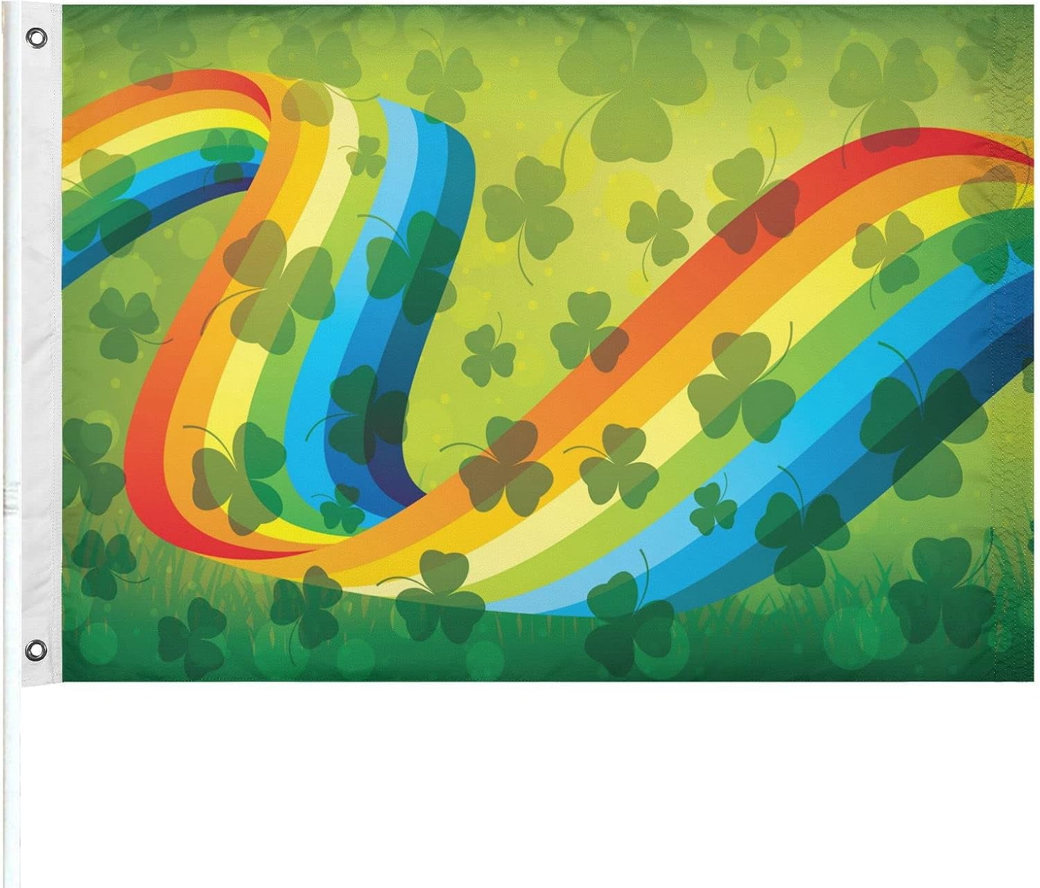 St. Patrick's Day Flag Outdoor Rainbow Garden Flag for Outside Funny ...