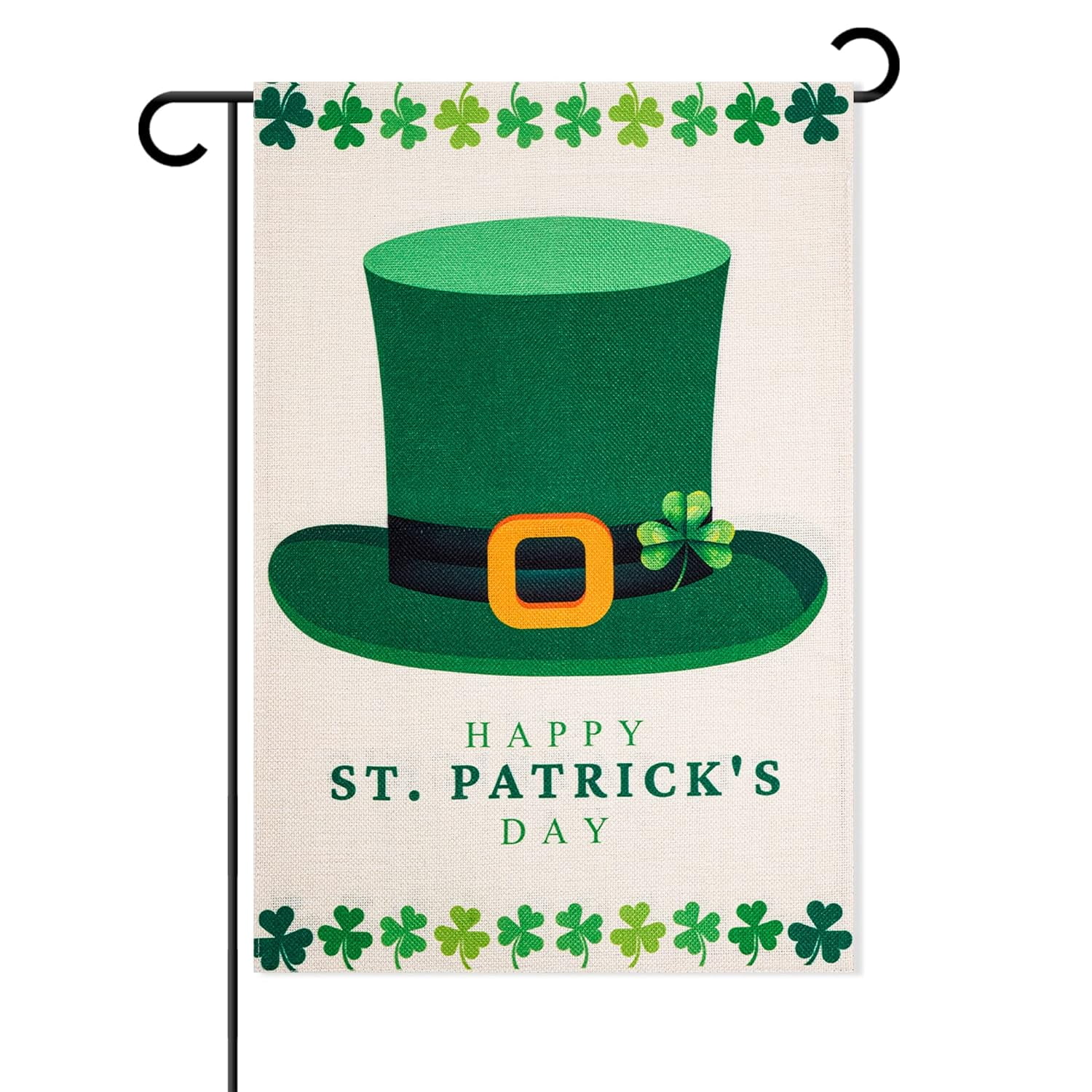 St.Patrick’s Day Garden Flag Shamrock/Hat St Patrick’s Flag Double ...