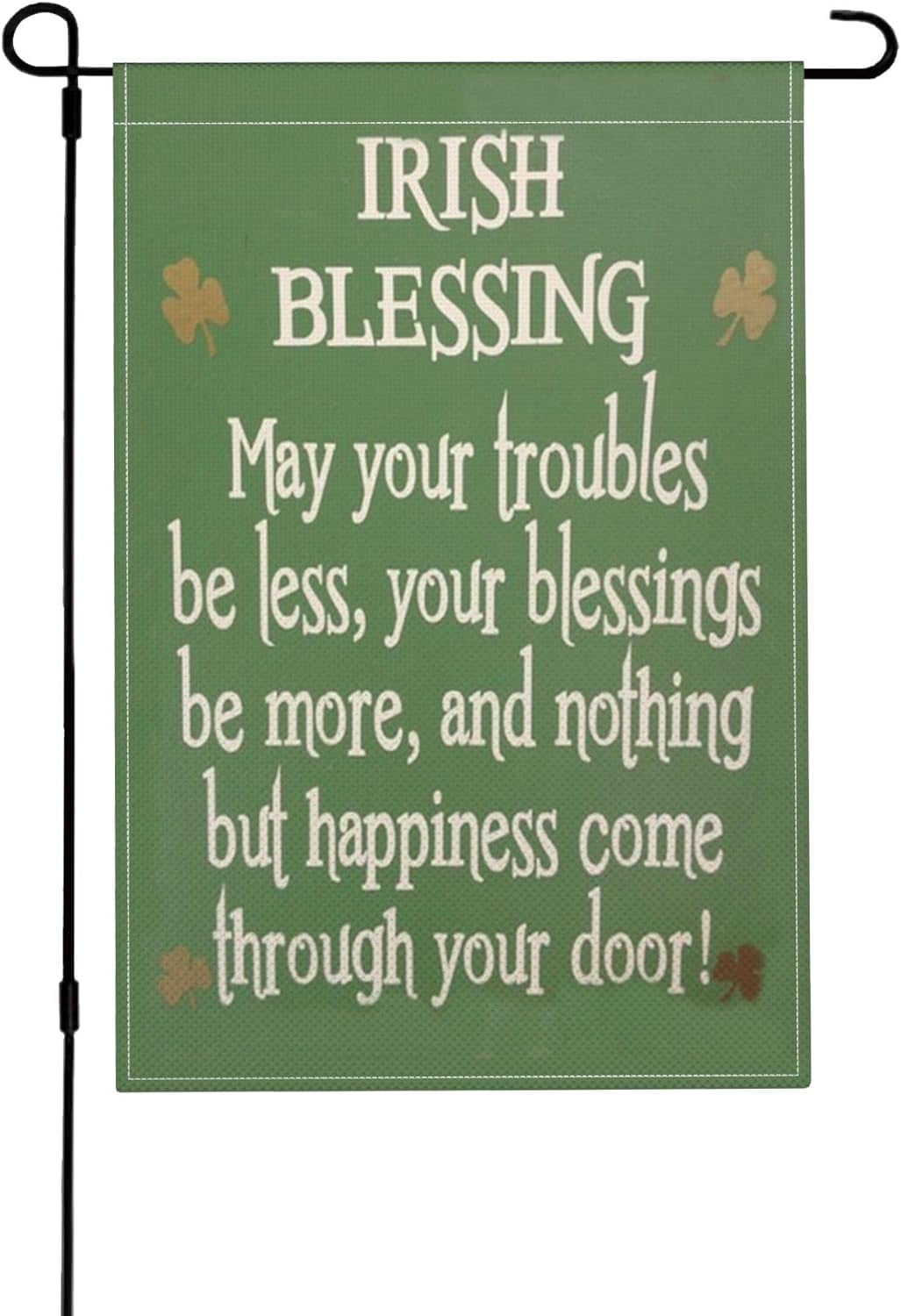 St. Patrick's Day Garden Flag Vertical Double Sided Irish Blessing Yard ...