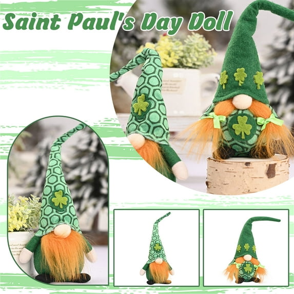 St. Patrick's Day Gnome Decorations, 1 Pack Handmade Mr & Mrs Swedish ...