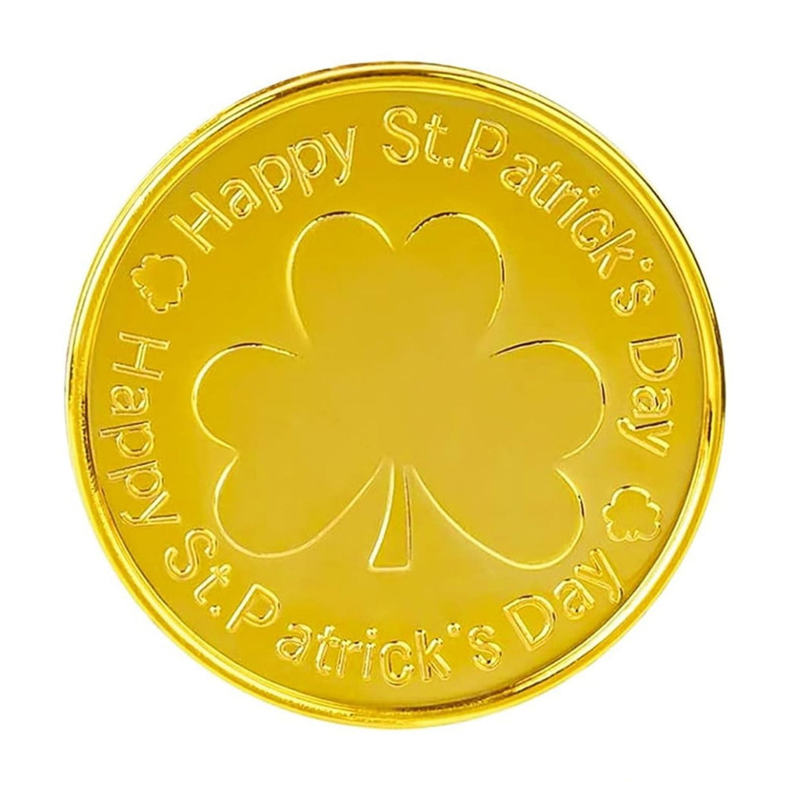 St. Patrick's Day Gold Coin Decoration Shamrock Design, Festive Party ...