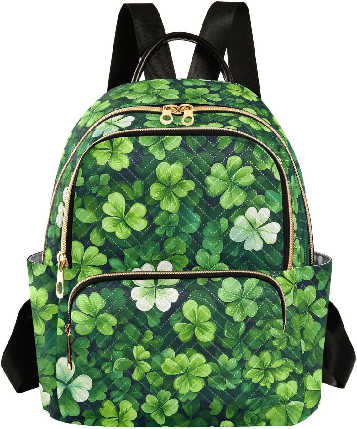 St. Patrick's Day Green Leaf Aesthetic Mini Backpack Purse for Women ...