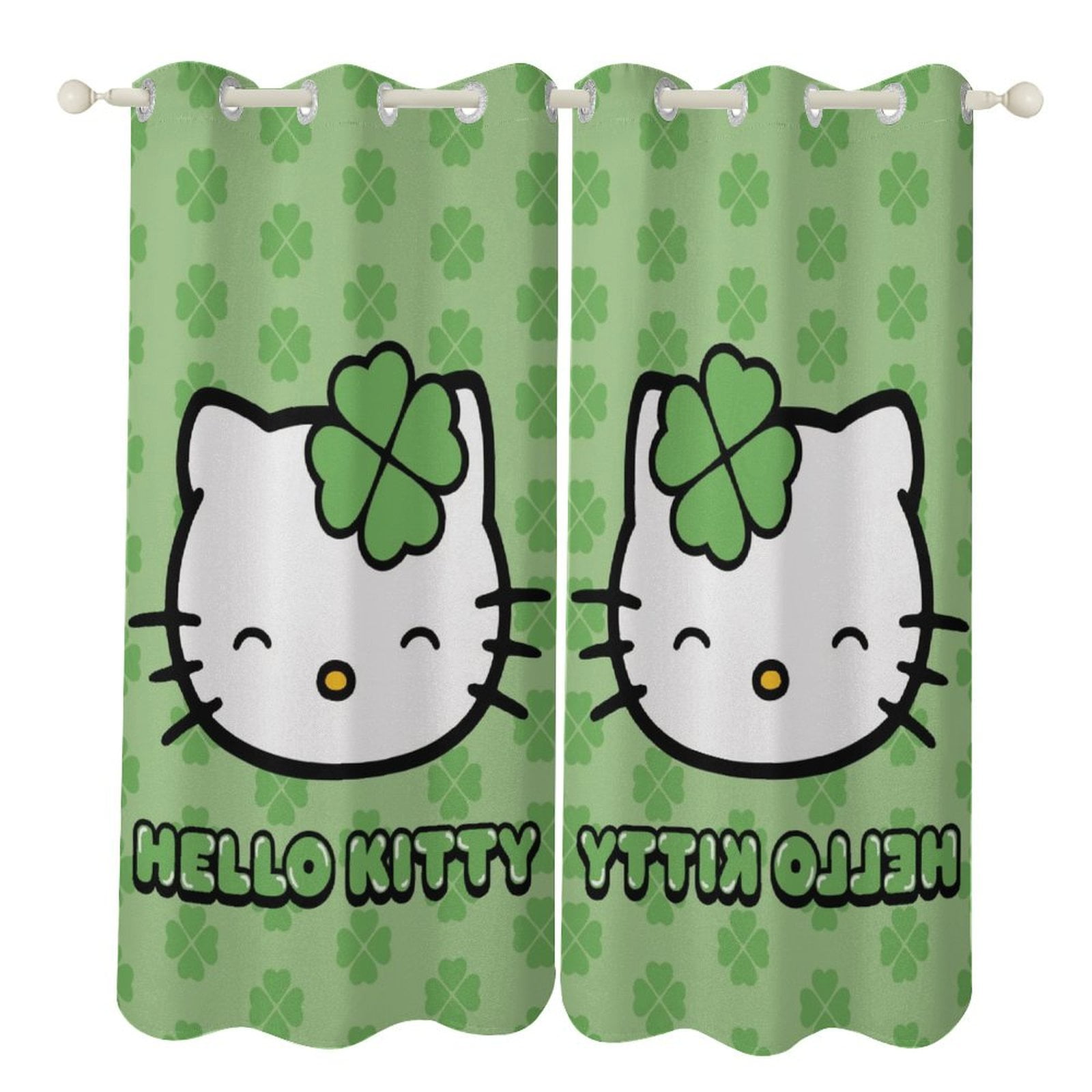 St. Patrick's Day Hello Kitty Kids Curtains 52 X 84 Inch,Cartoon ...