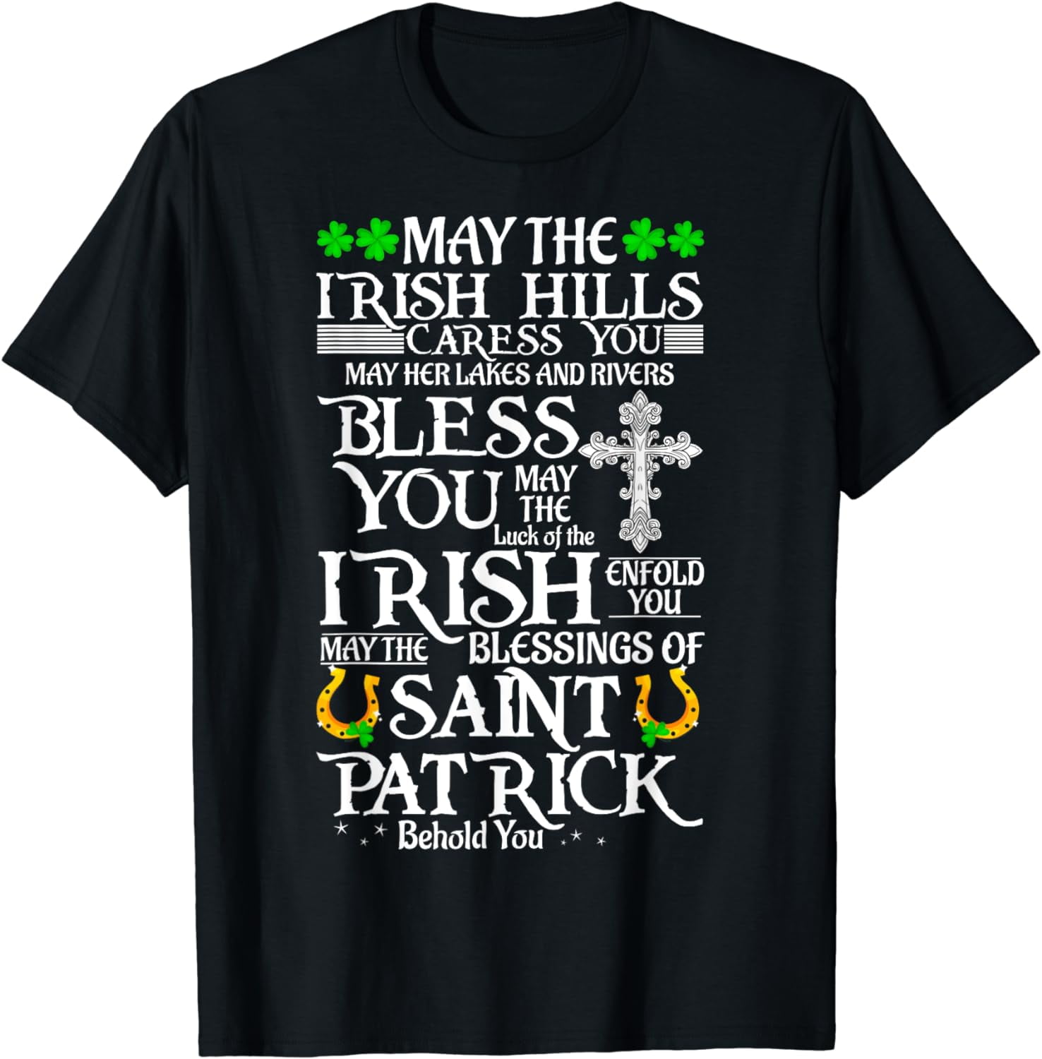 St.Patrick's Day Irish Saying Quotes Irish Blessing shamrock T-Shirt ...