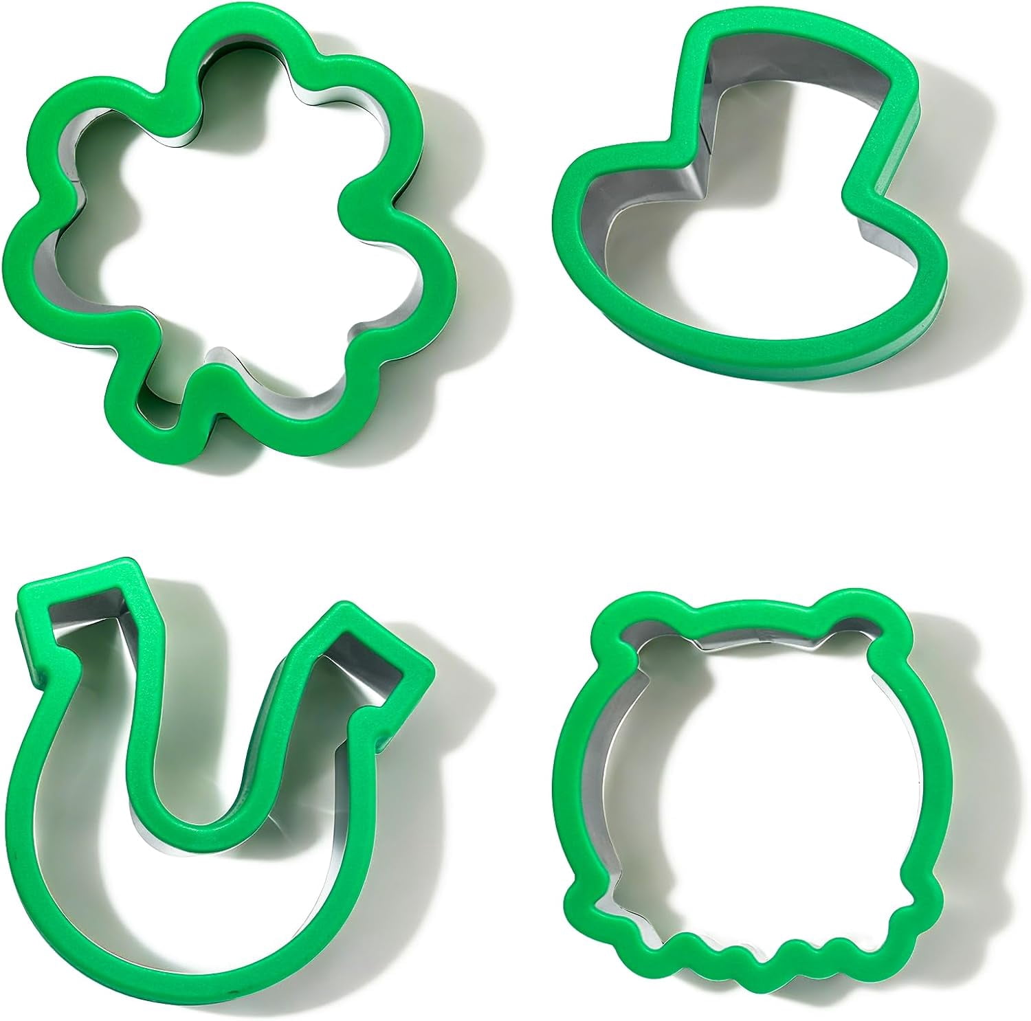 St. Patrick's Day Irish Shamrock Stainless Steel Cookie Cutters with ...