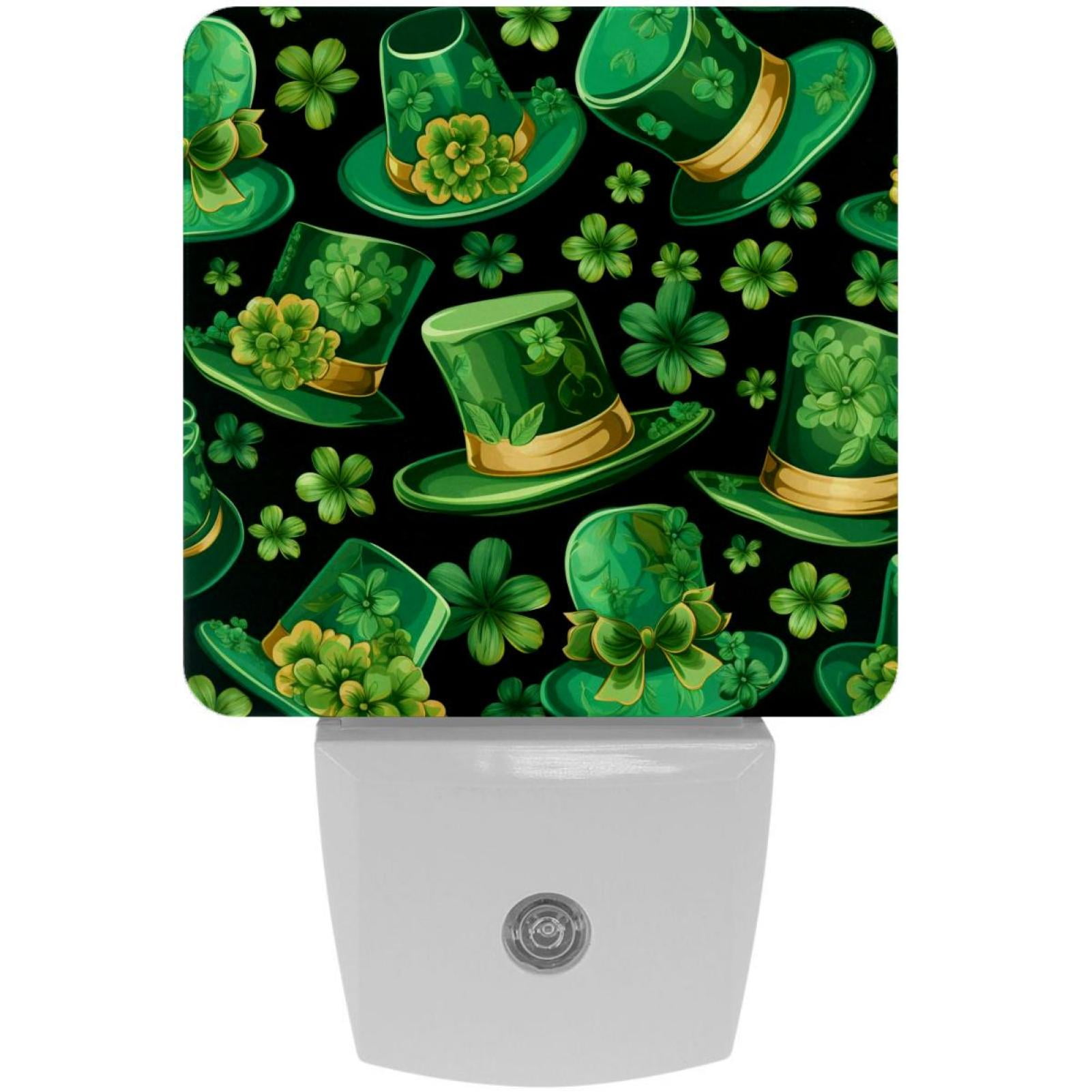 St. Patrick's Day LED Square Night Light - Soft Glow Plug-in Lamp with ...