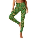 St. Patrick's Day Leggings Shamrock Stretchy Tights Yoga Pants for ...