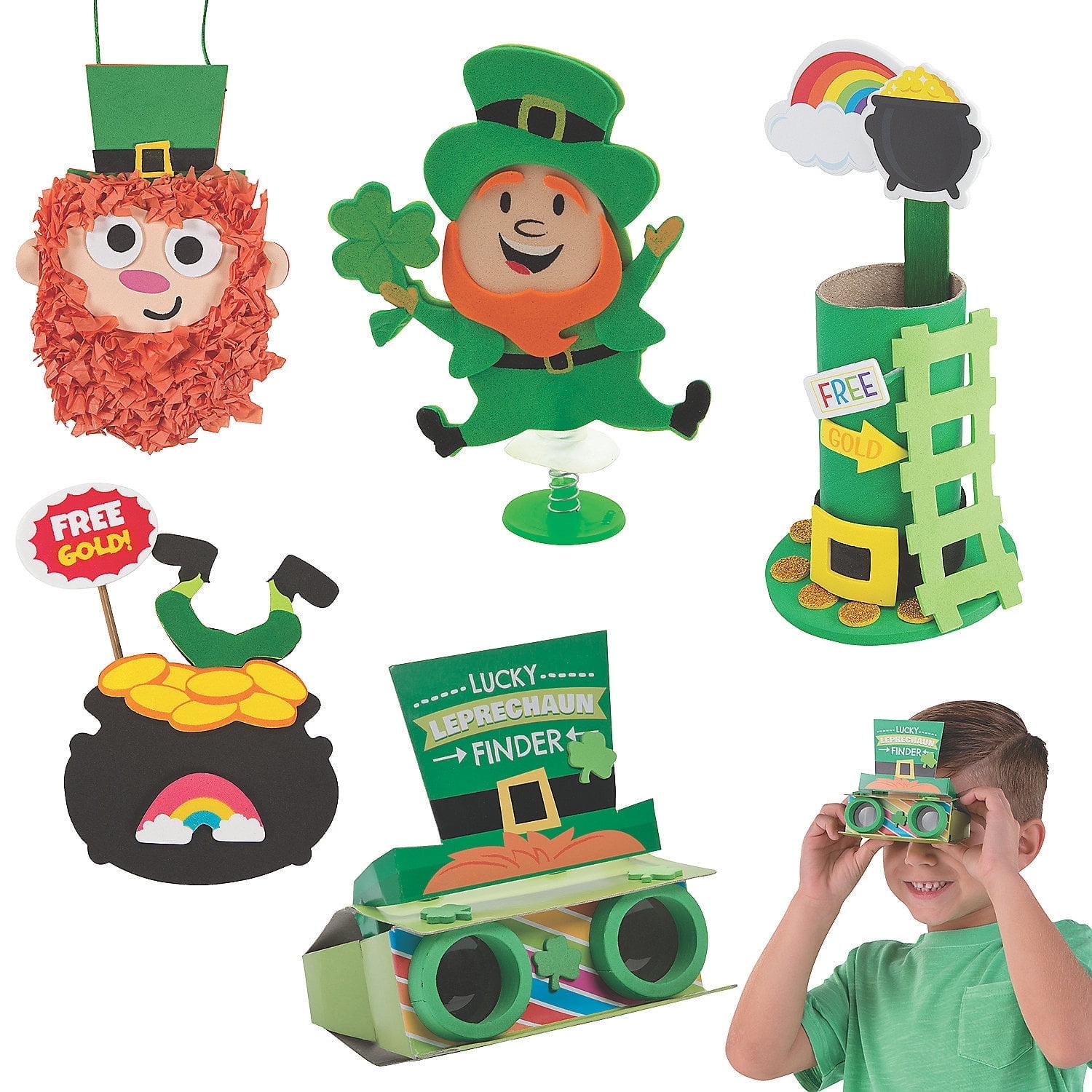 St. Patrick’s Day Leprechaun Craft Kit Assortment Bulk 60 Pc - Walmart.com