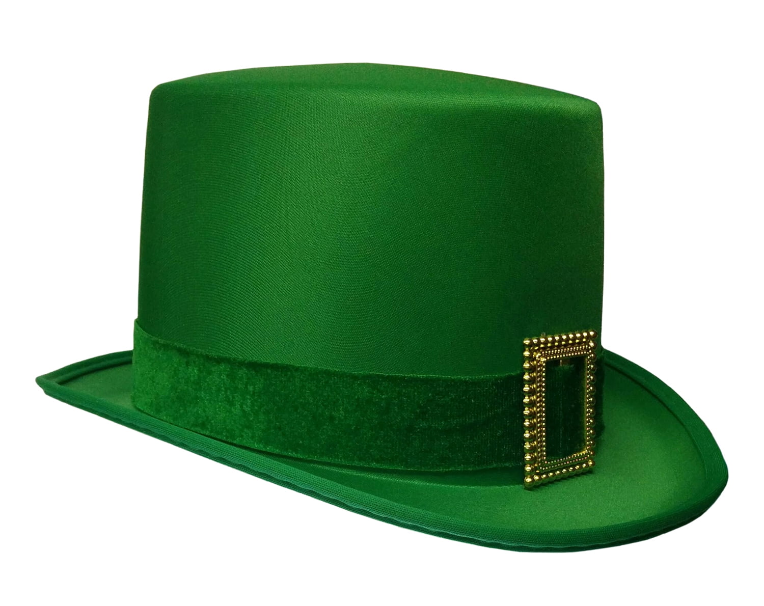 Nicky Bigs Novelties St. Patricks Day Top Hat Green Satin With Buckle ...