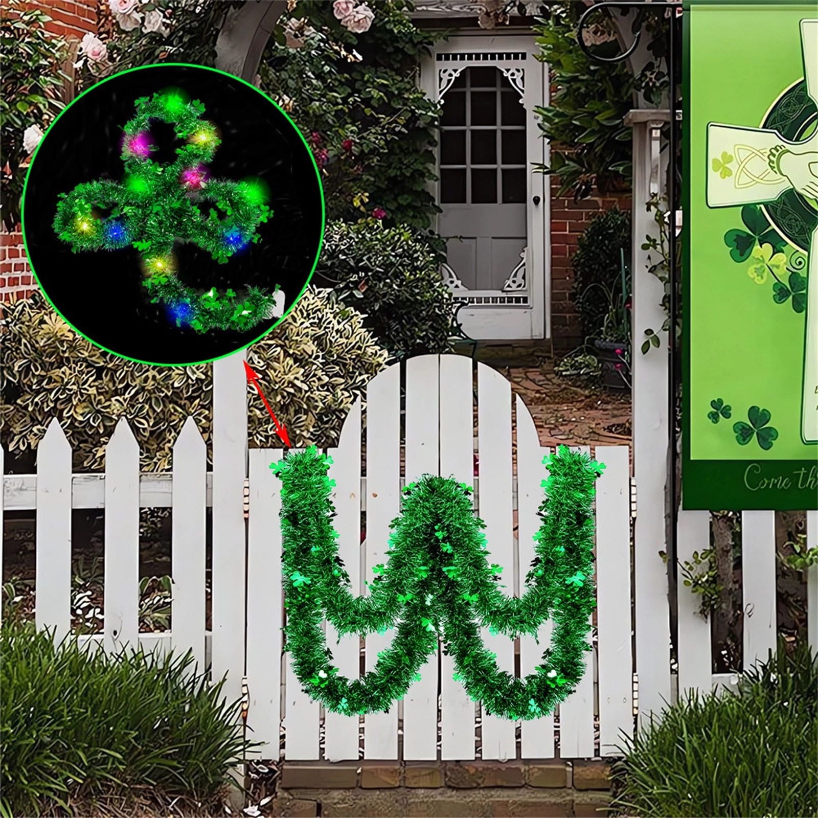 St Patrick's Day Lights Oudoor,St. Patrick's Day Decorations Trefoil ...