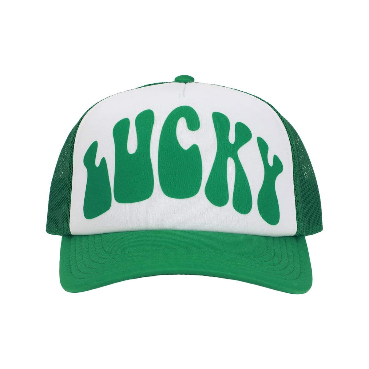 St. Patrick's Day Lucky White & Green Foam Trucker Hat - Walmart.com