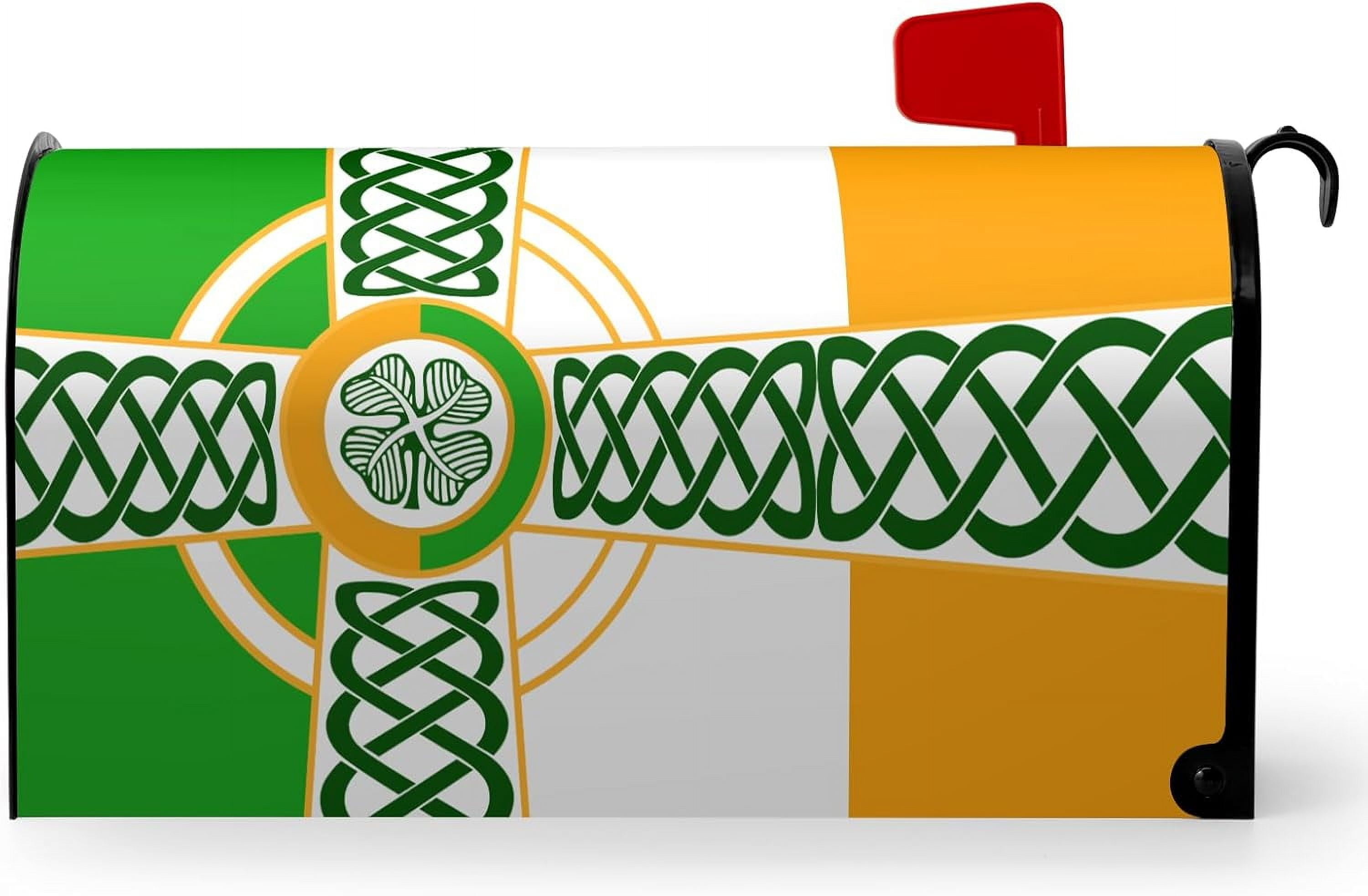 St. Patrick's Day Mailbox Cover Celtic Irish Flag Clover Oversized ...
