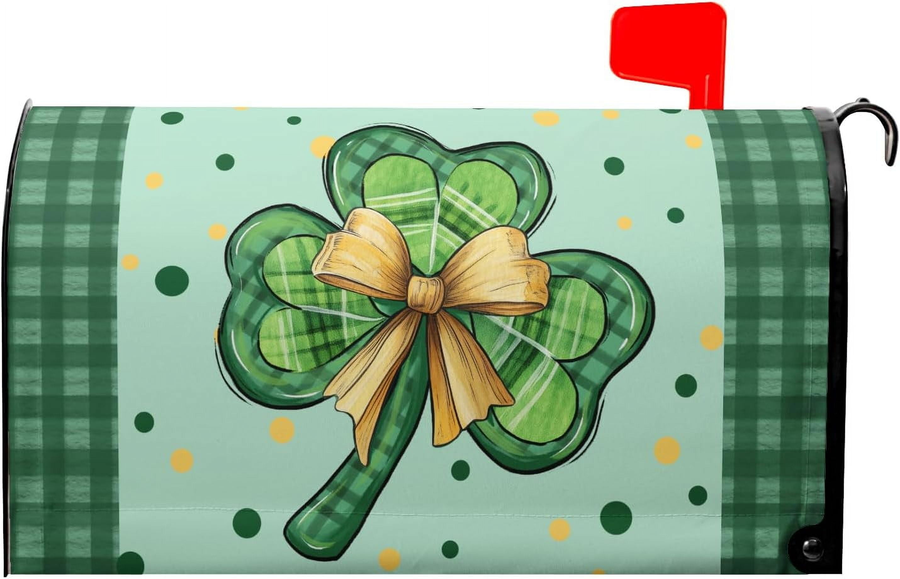 St Patrick''s Day Mailbox Cover Magnetic Lucky Clover Shamrocks Holiday ...