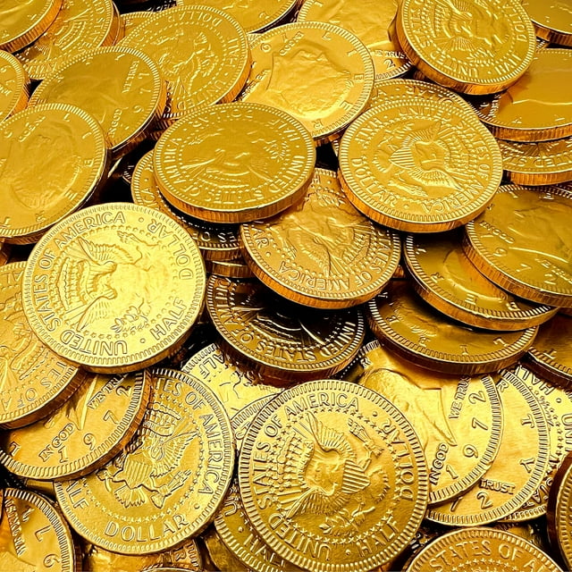 St. Patrick's Day Milk Chocolate Gold Coins Candy for Kids, Large 1.5 ...
