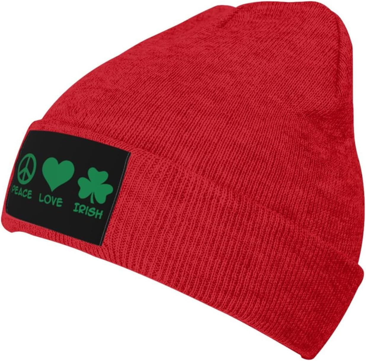 St. Patrick's Day Peace Love Irish Winter Beanie Knit Hats Unisex ...