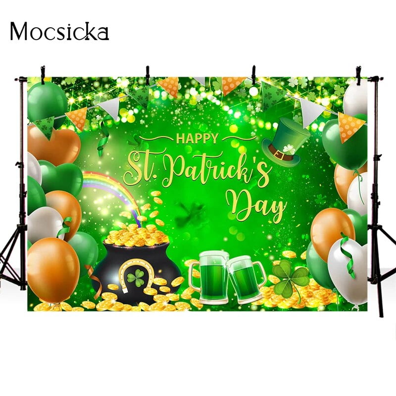 St. Patrick's Day Photography Background Balloon Green Decoration ...
