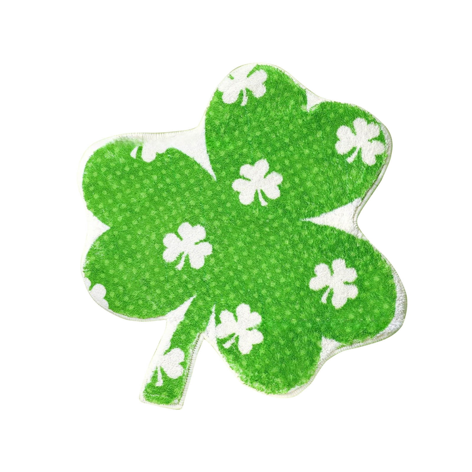 St. Patrick's Day Shamrock Bathroom Rug Green White Door Mat Bath Mat ...