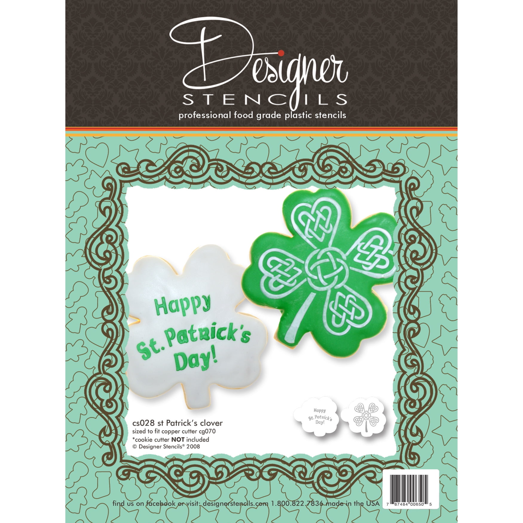St. Patrick's Day Shamrock Clover Stencil Set (no cutter) by Designer ...