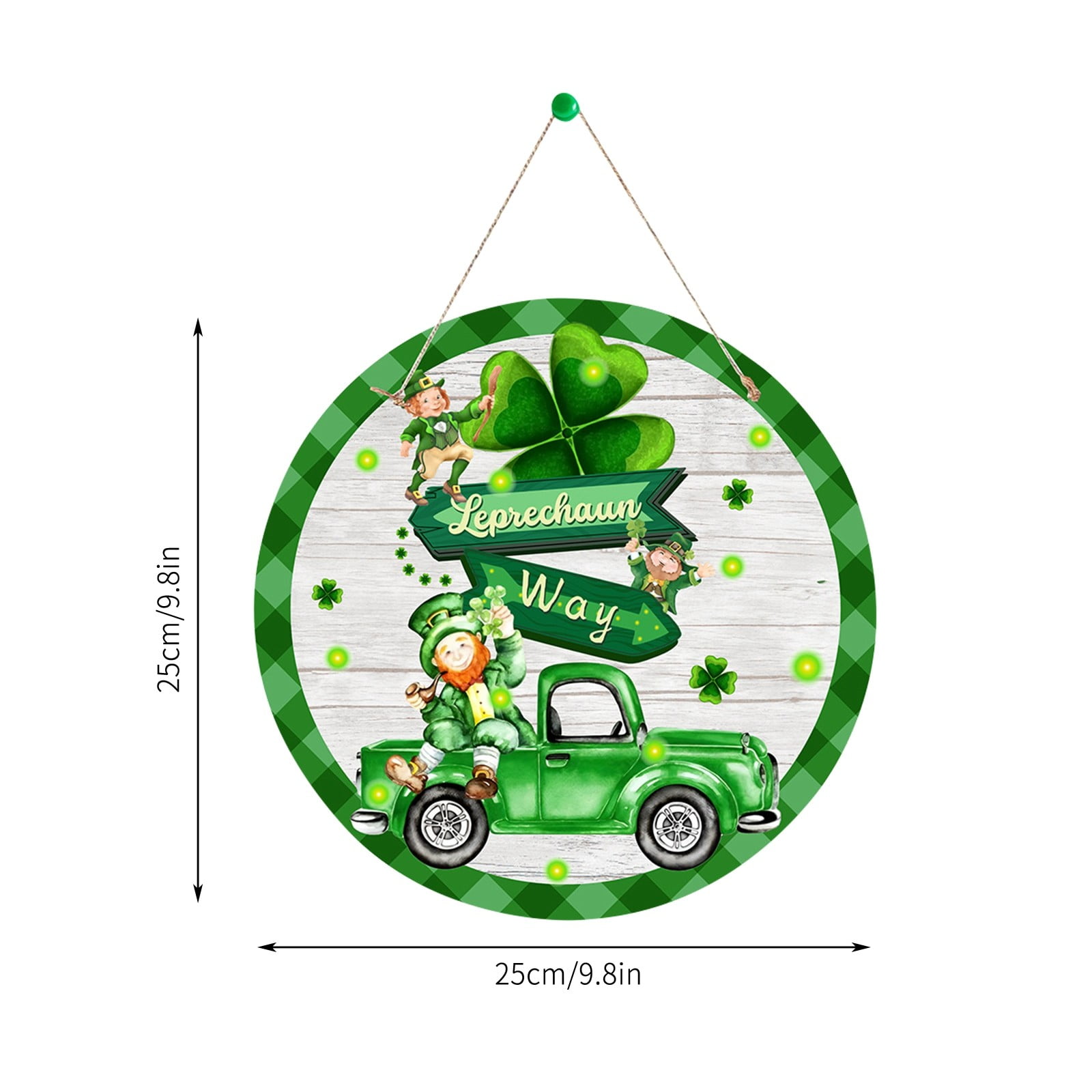 St. Patrick’s Day Shamrock Clover Welcome Sign – Green Clover Door ...