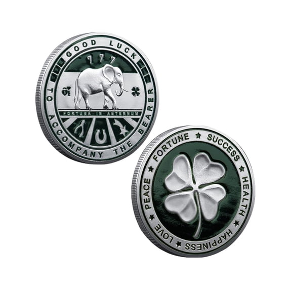 St. Patrick's Day Shamrock Commemorative Coin, Lucky Irish Four-Leaf ...