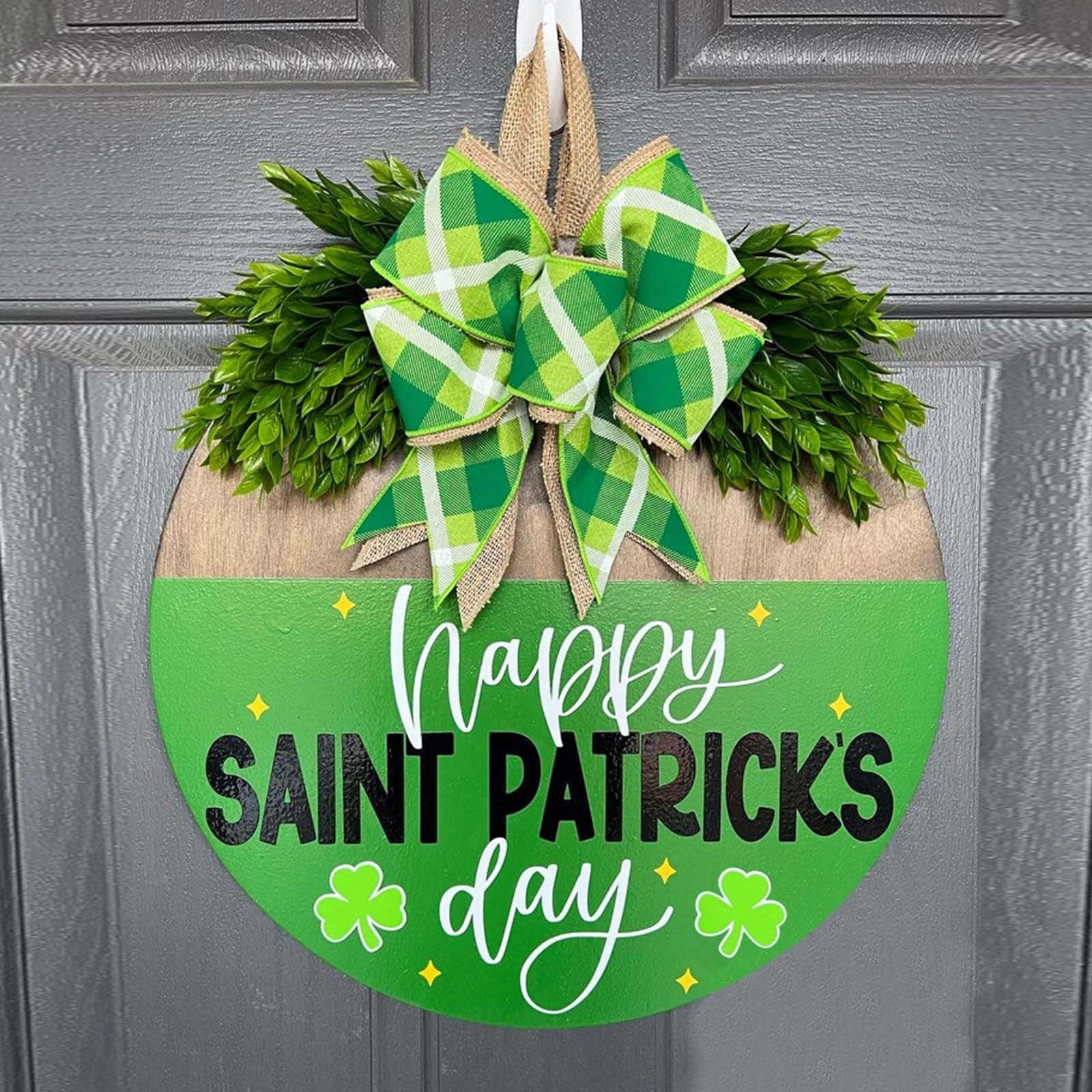 St. Patrick's Day Shamrock Door Sign, St. Patrick's Day Door Decor ...