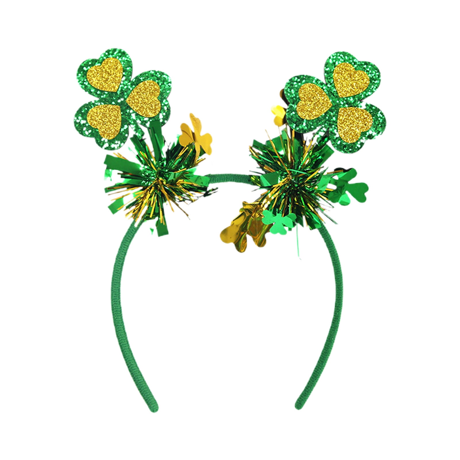 St Patrick's Day Shamrock Headbands Green Clover Plain Hair Hoops Band ...