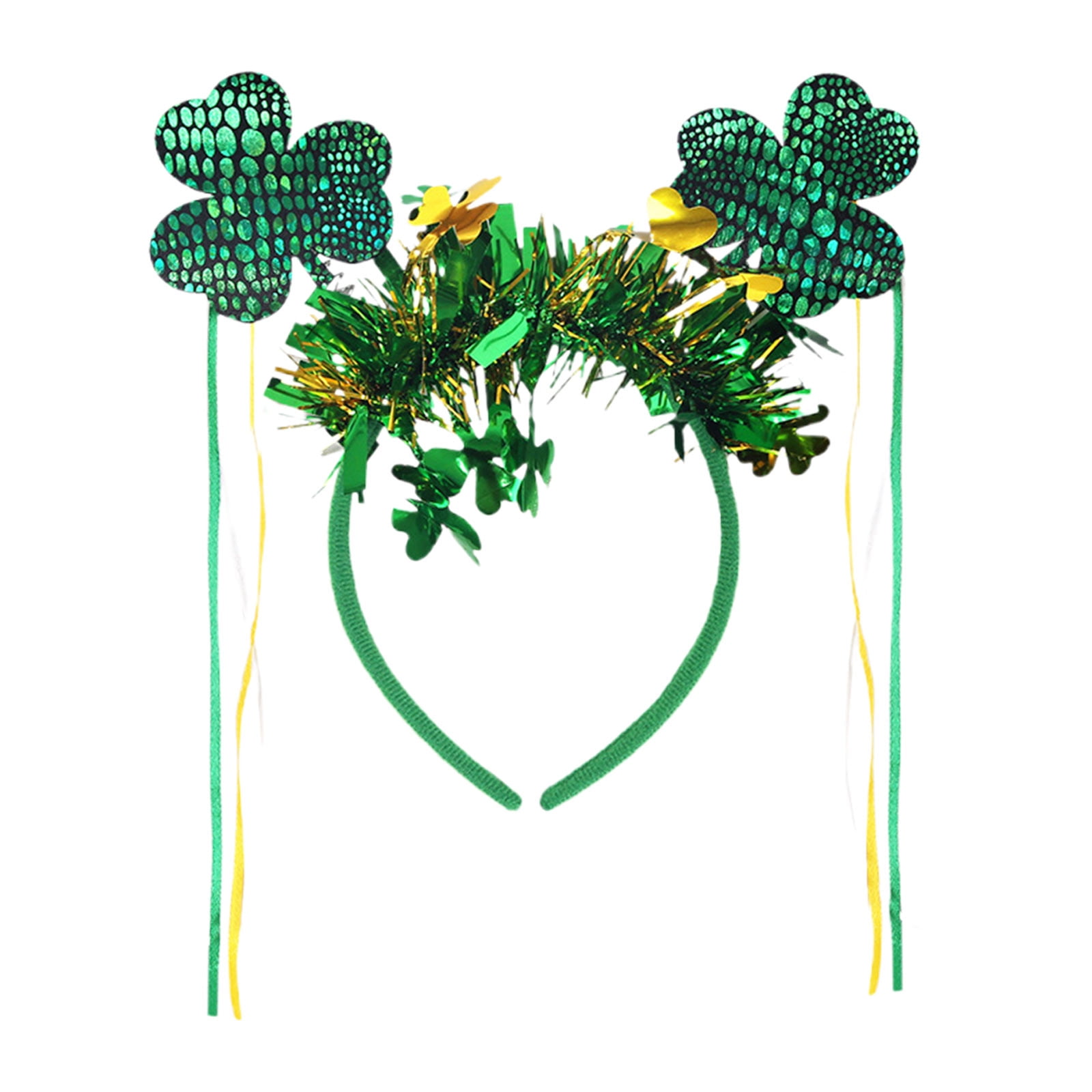 St Patrick's Day Shamrock Headbands Green Clover Plain Hair Hoops Band ...