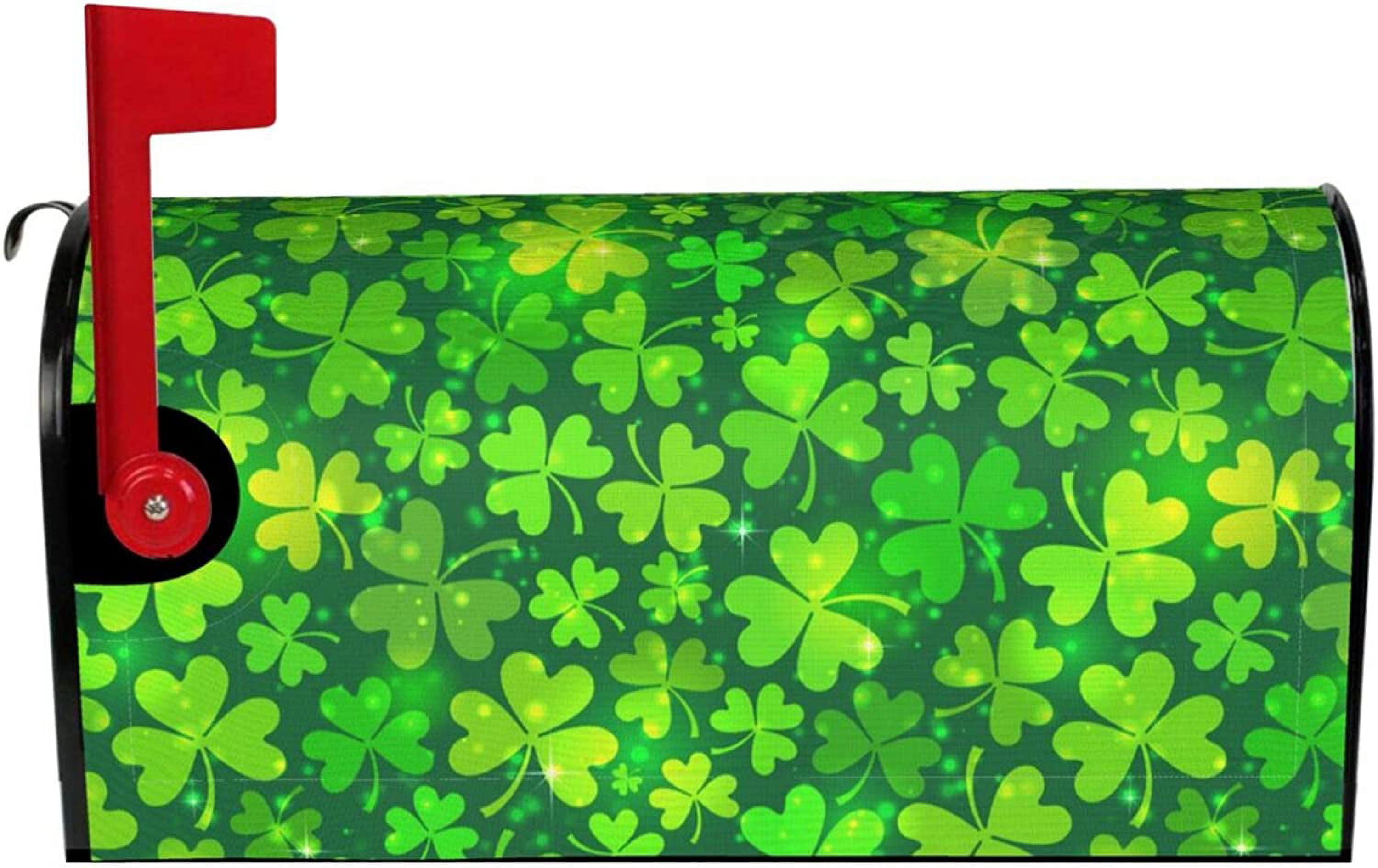 St. Patrick's Day Shamrock Mailbox Cover Mailbox Wraps, Waterproof ...