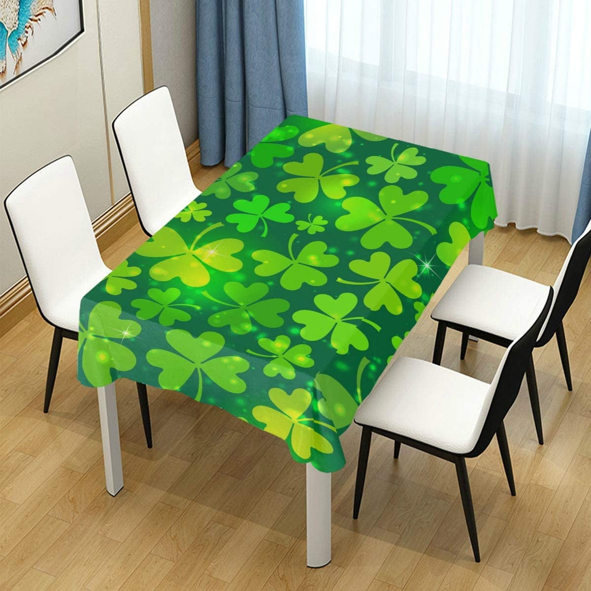 St.Patrick''s Day Shamrock Rectangle Tablecloth 54"(W) x 72"(L), Clover ...