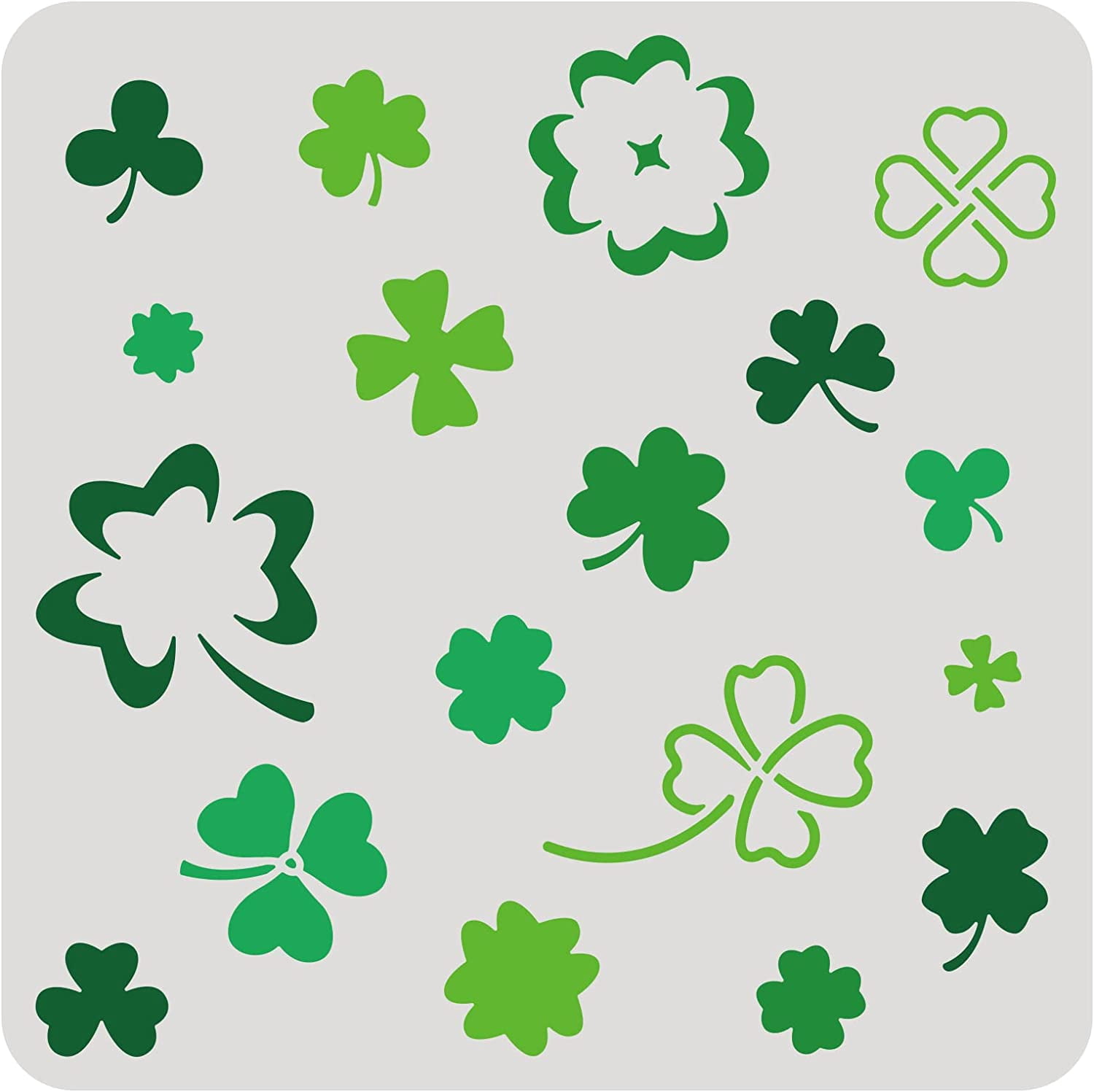 St. Patrick's Day Shamrock Stencils 12x12" Shamrock Pattern Reusable ...