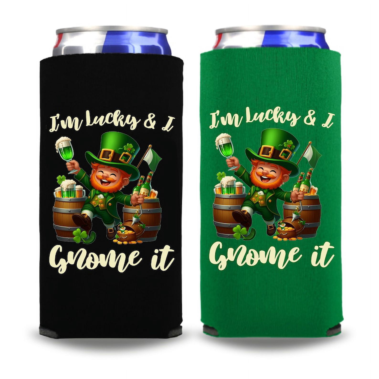 St. Patrick's Day Spiked Seltzer Coolie, I'm Lucky And I Gnome It ...