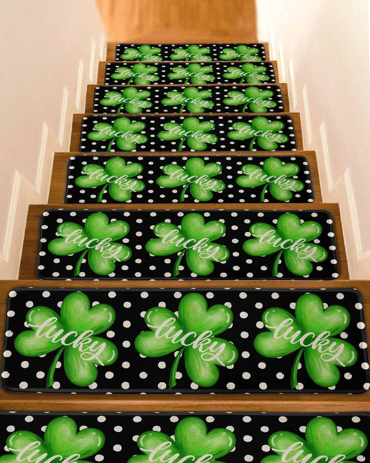 St. Patrick's Day Stair Treads for Wooden Steps Indoor Runner Rug ...